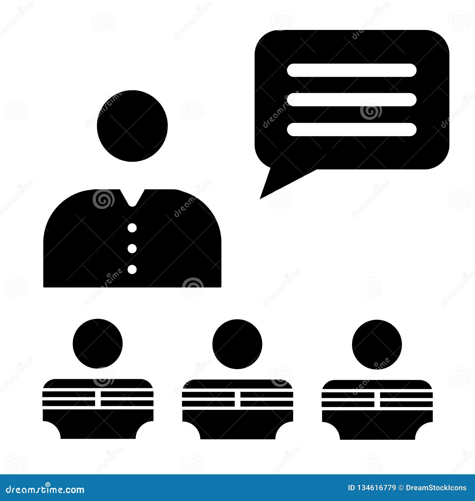 Presentation Icon Vector Sign and Symbol Isolated on White Background ...