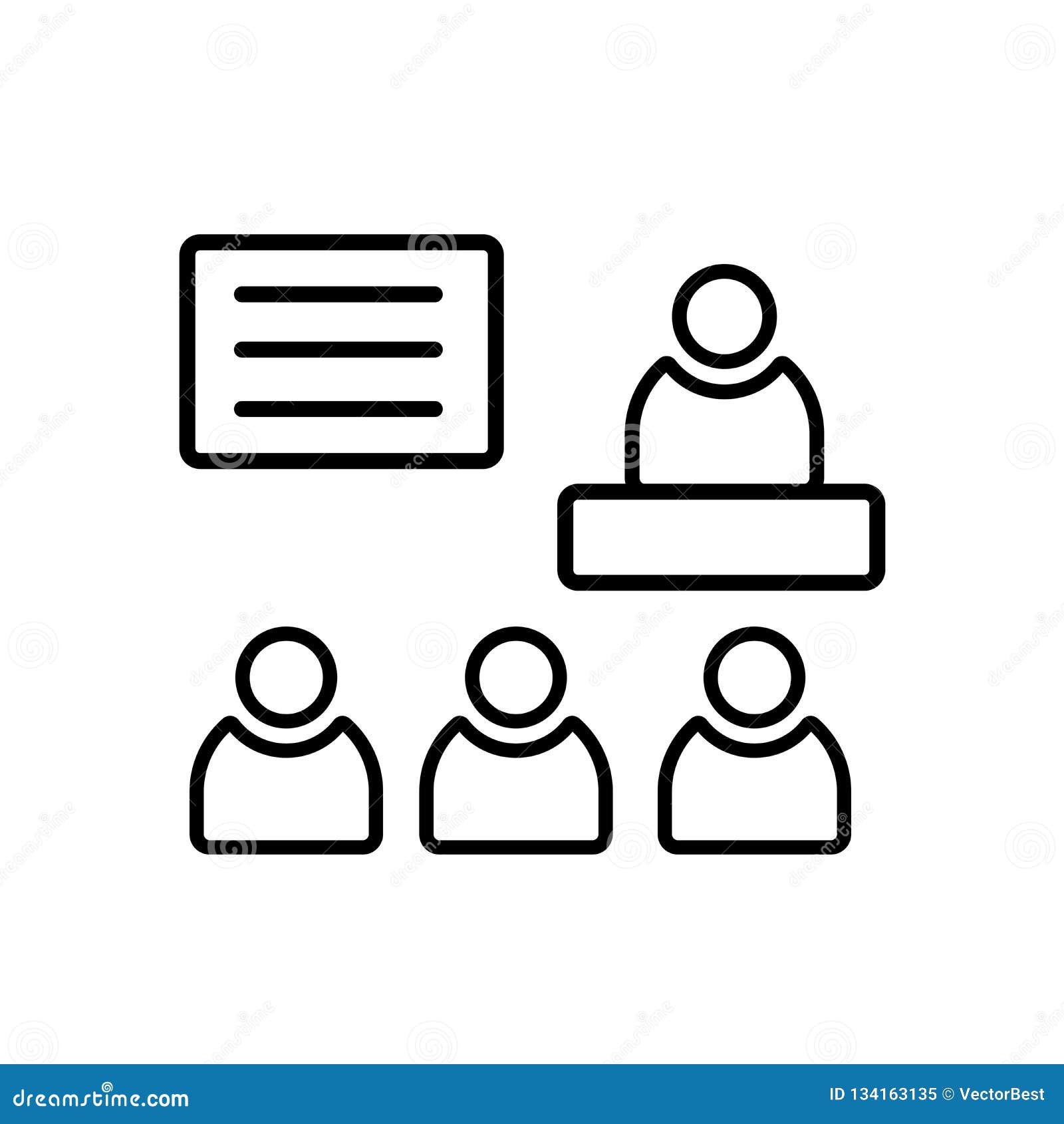 Presentation Icon Vector Sign and Symbol Isolated on White Background ...