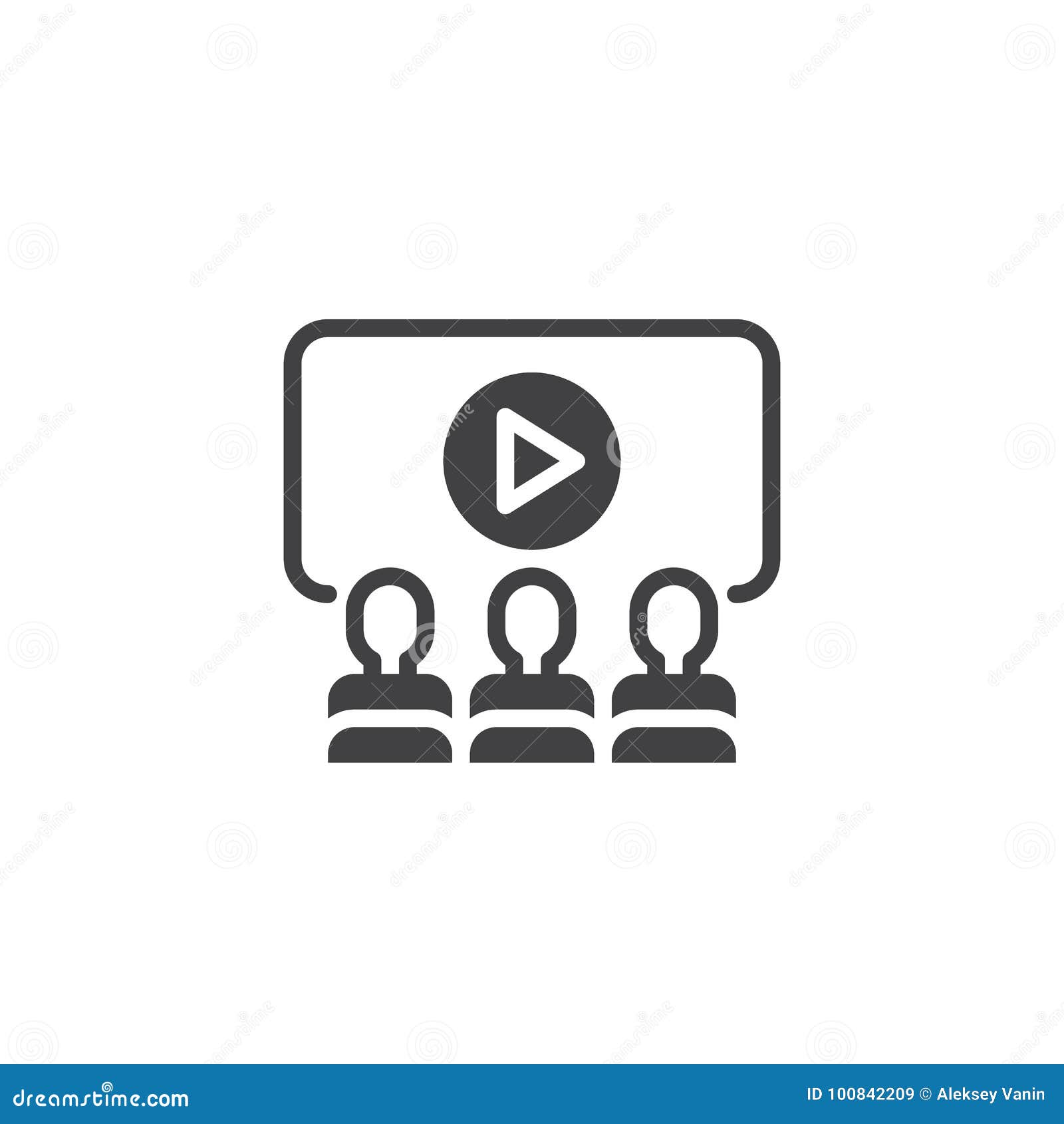 Presentation icon vector stock vector. Illustration of single - 100842209