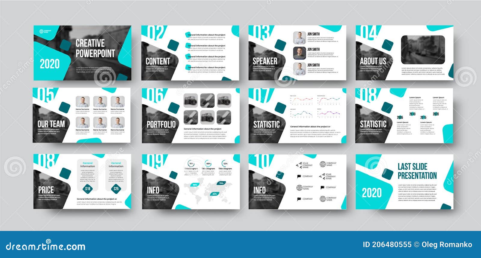 Presentation of Infographic with Blue Design Elements, for the Annual ...