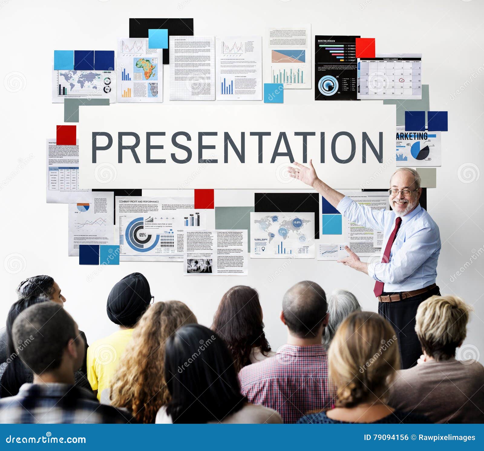 Presentation Information Audience Presenter Concept Stock Photo - Image ...