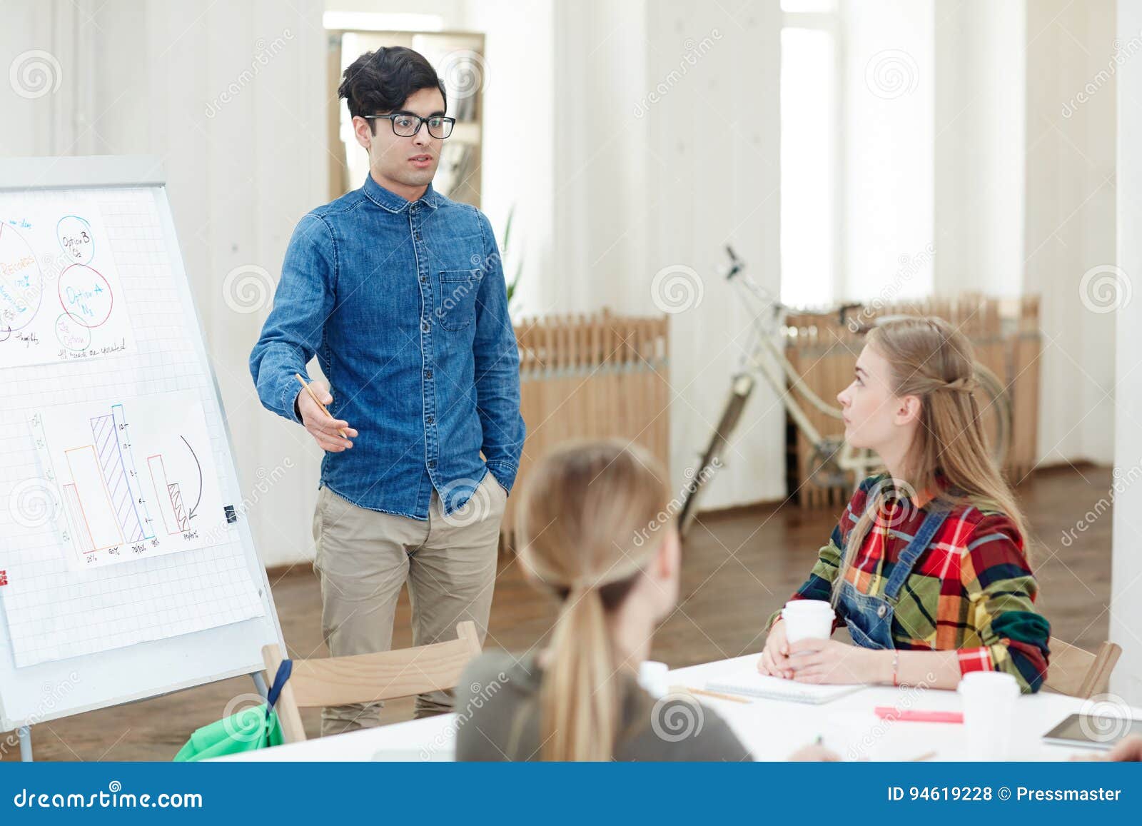Presentation at lesson stock photo. Image of discussing - 94619228