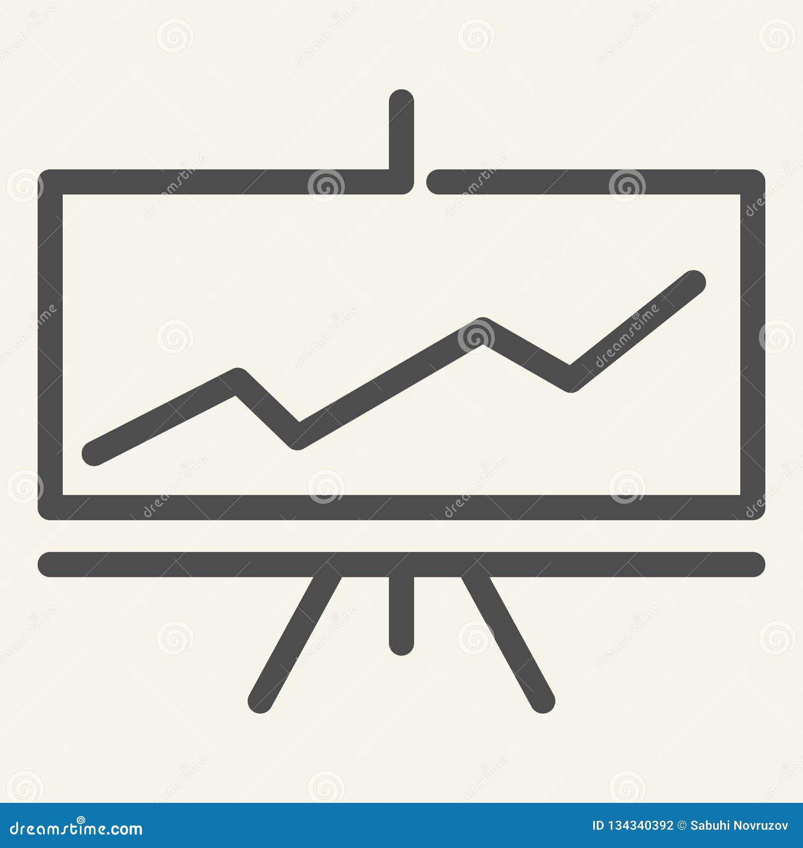 Presentation Line Icon. Infographic Vector Illustration Isolated on ...