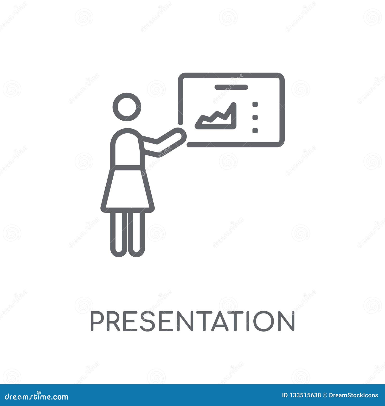 Presentation Linear Icon. Modern Outline Presentation Logo Conce Stock ...