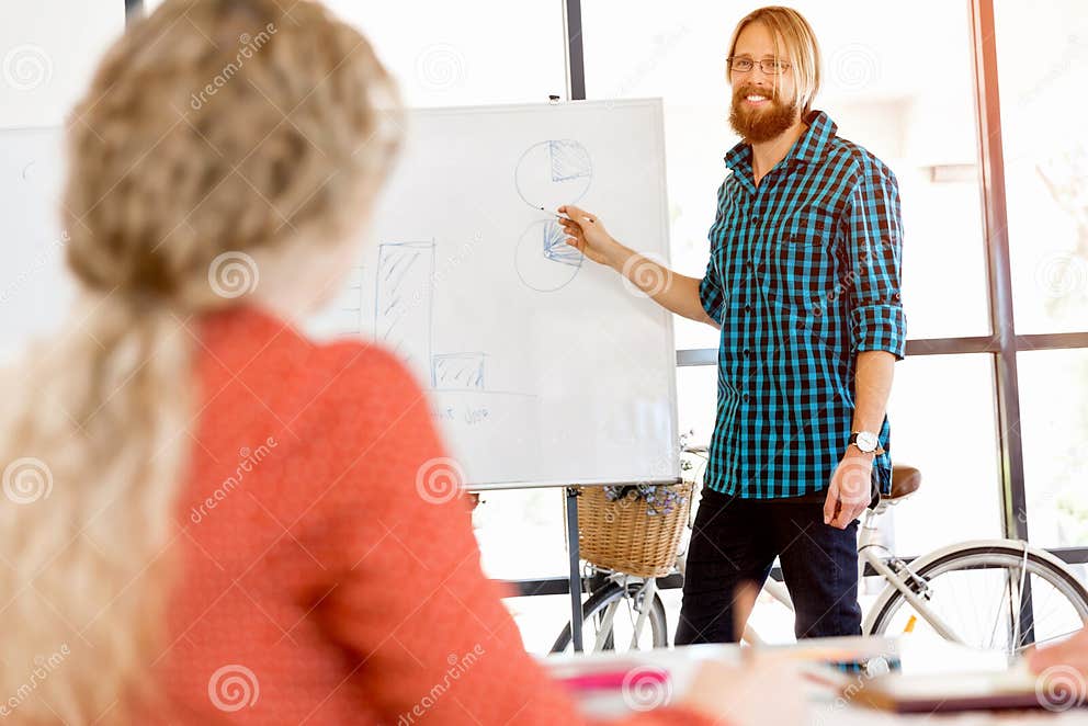 Presentation in office stock photo. Image of indoors - 93741092