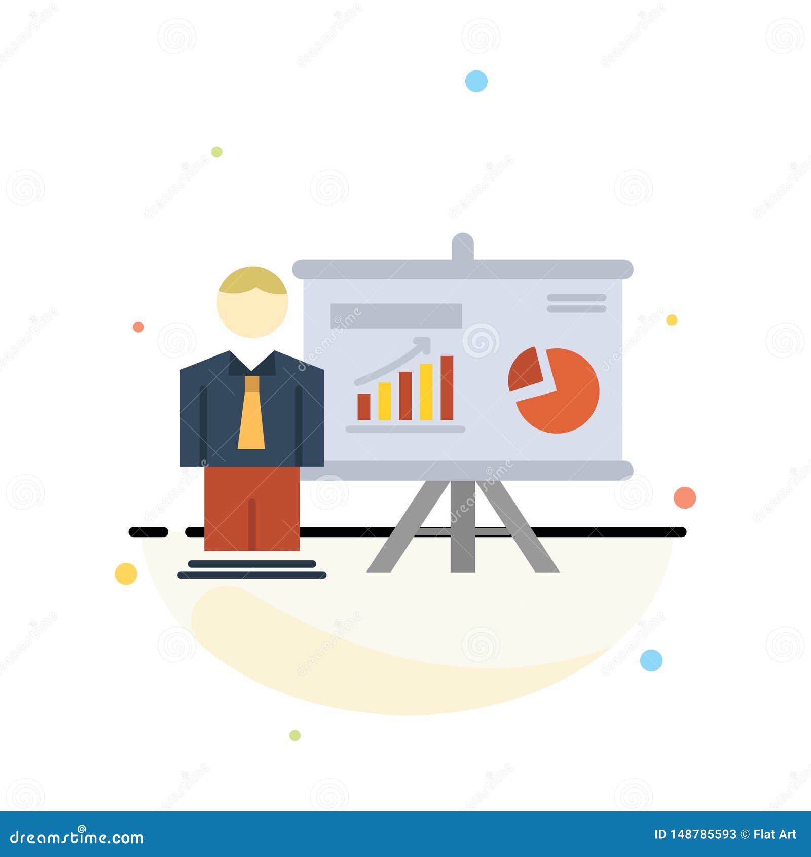 Presentation, Office, University, Professor, Abstract Flat Color Icon ...