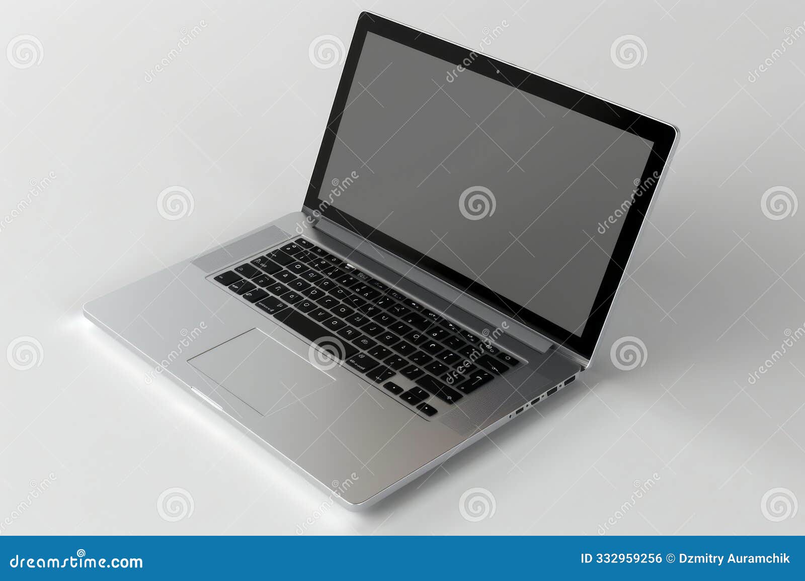 Presentation Podium with a White Laptop and Dark Screen. Perfect for ...