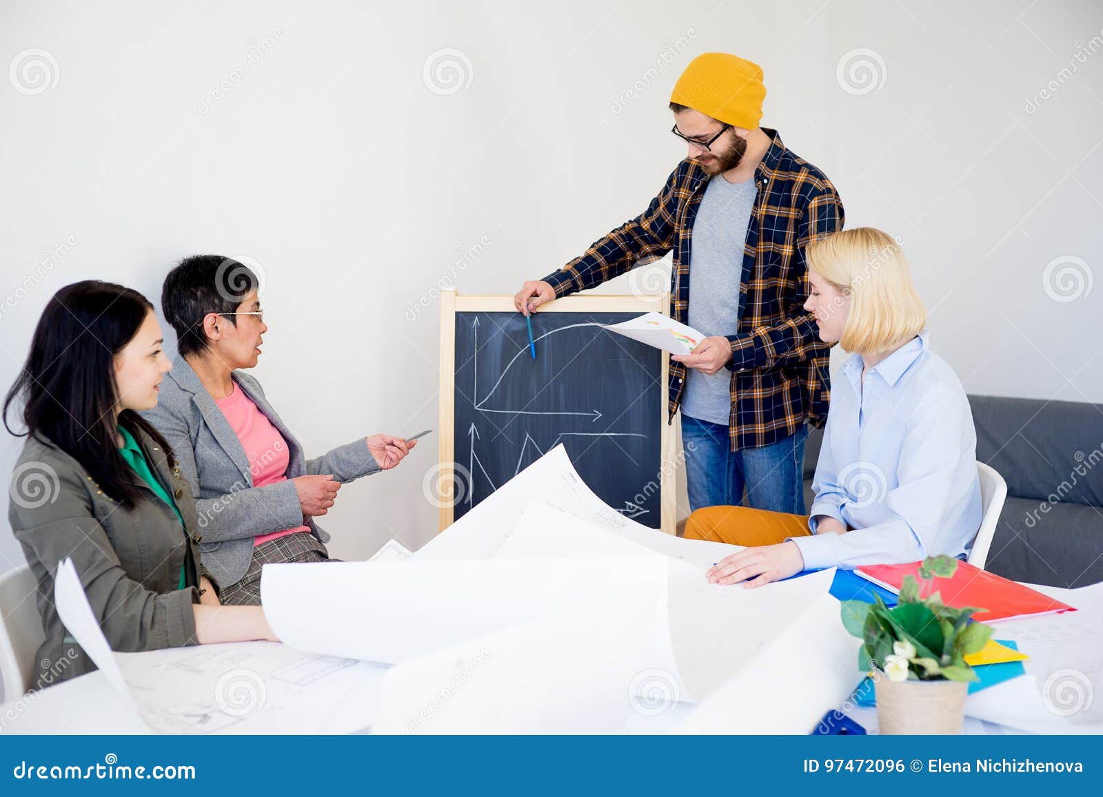 Presentation in progress stock photo. Image of workplace - 97472096