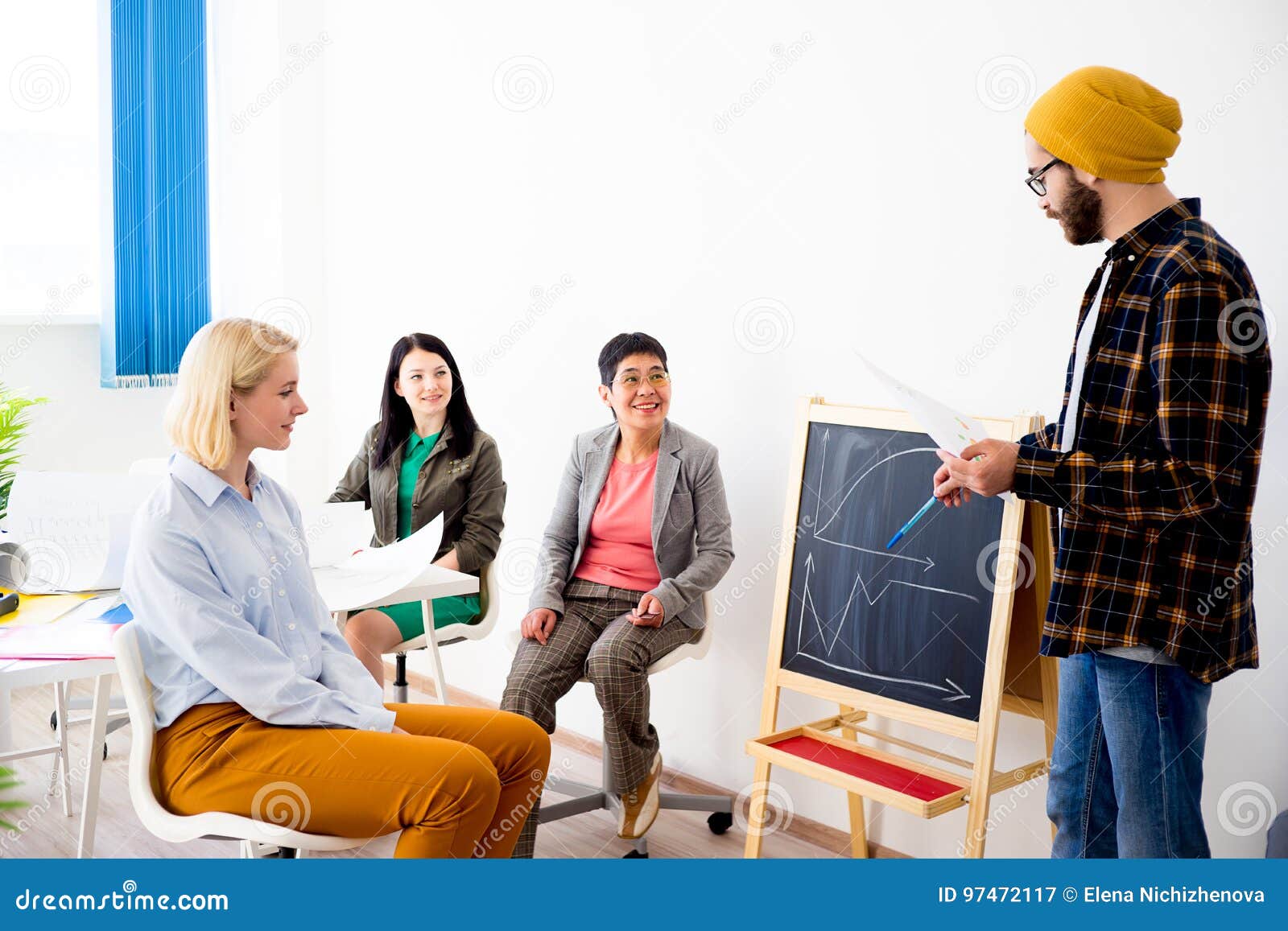 Presentation in progress stock image. Image of presentation - 97472117
