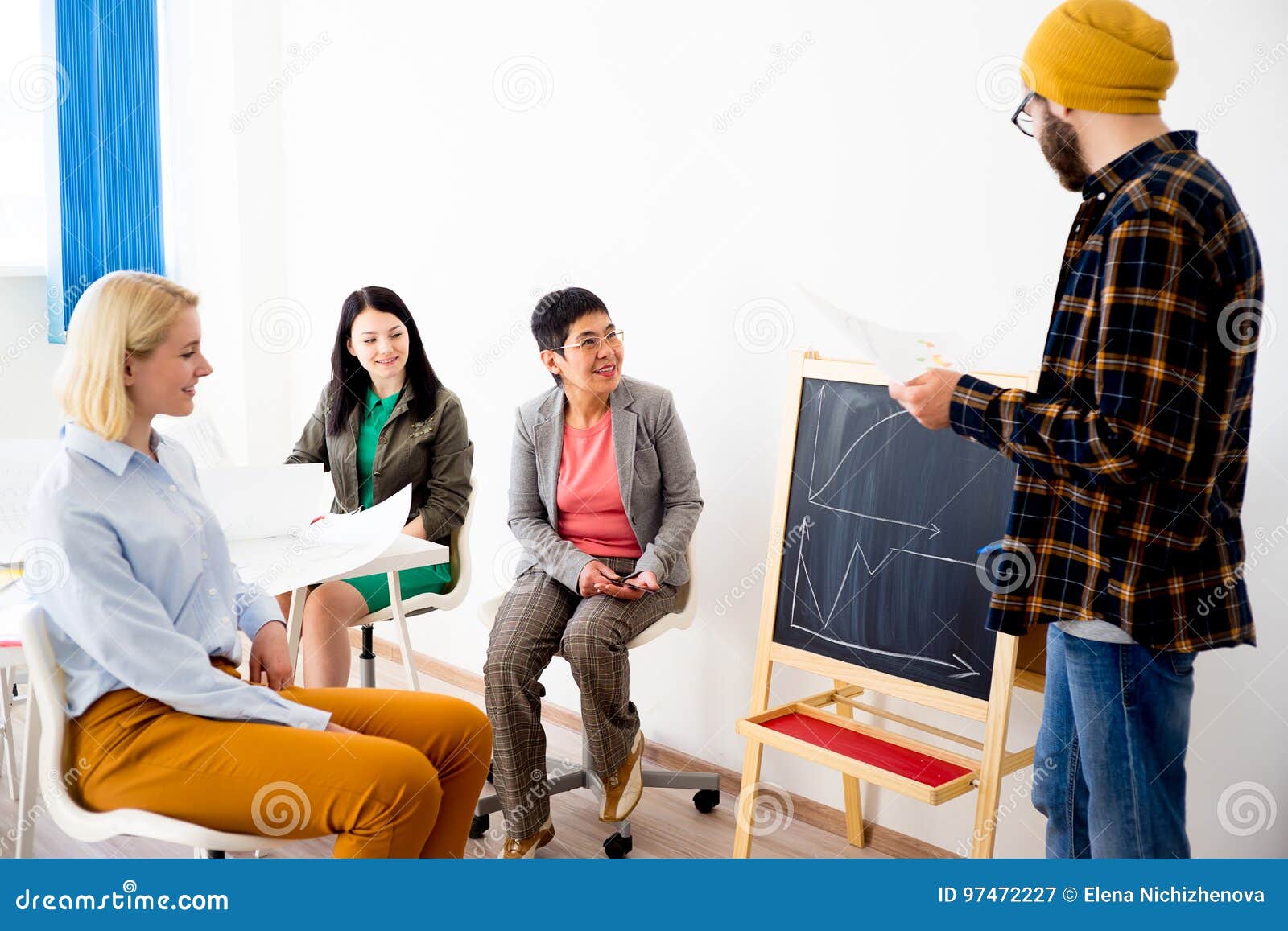 Presentation in progress stock image. Image of worker - 97472227