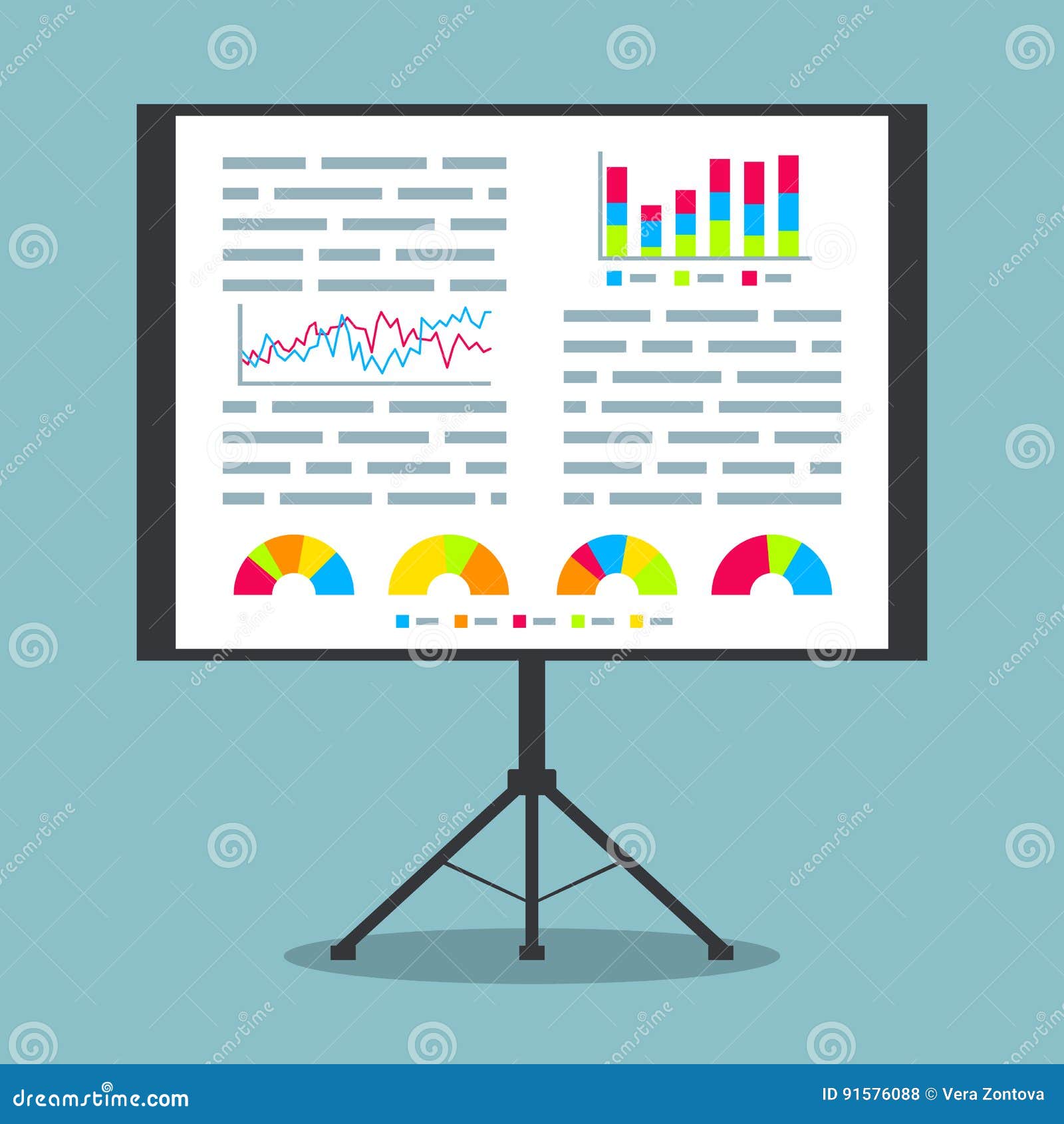 Presentation on Projection Screen. Stock Vector - Illustration of eps10 ...