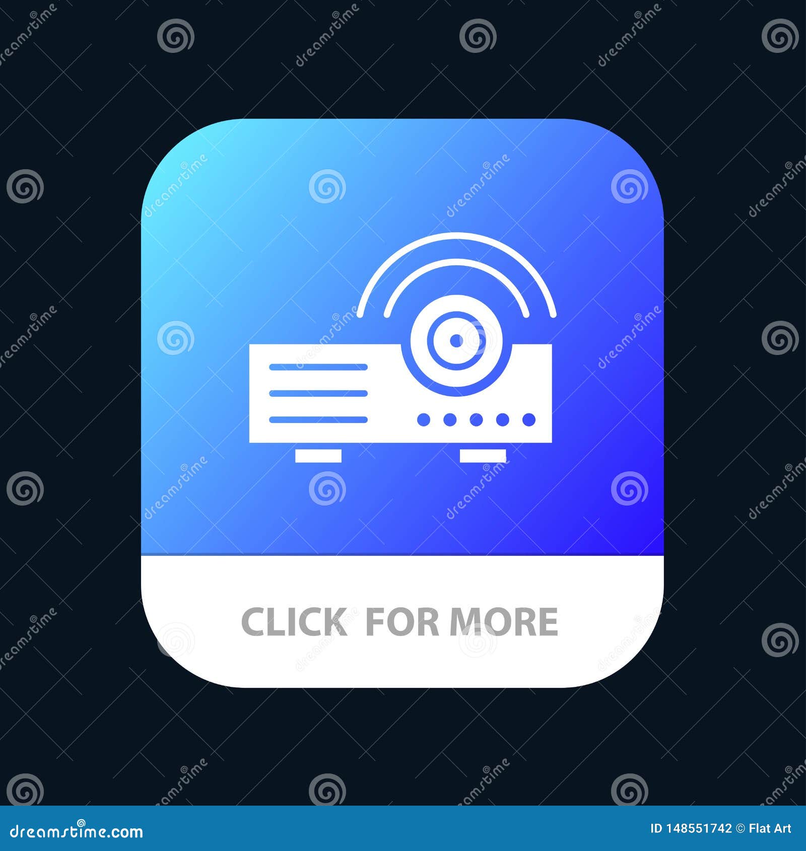 Presentation, Projector, Machine, Service Mobile App Icon Design Stock ...