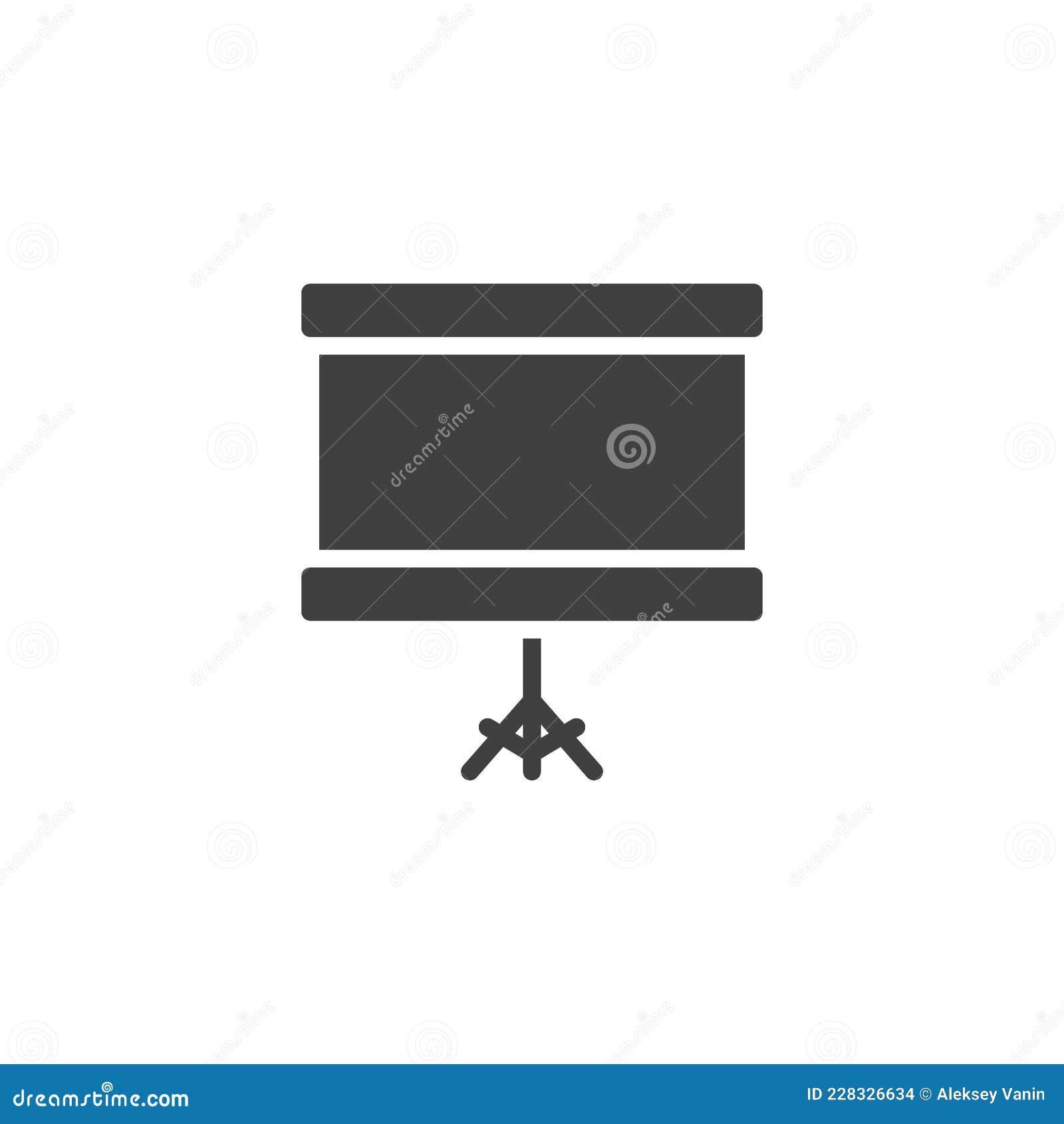 Presentation Projector Screen Vector Icon Stock Vector - Illustration ...