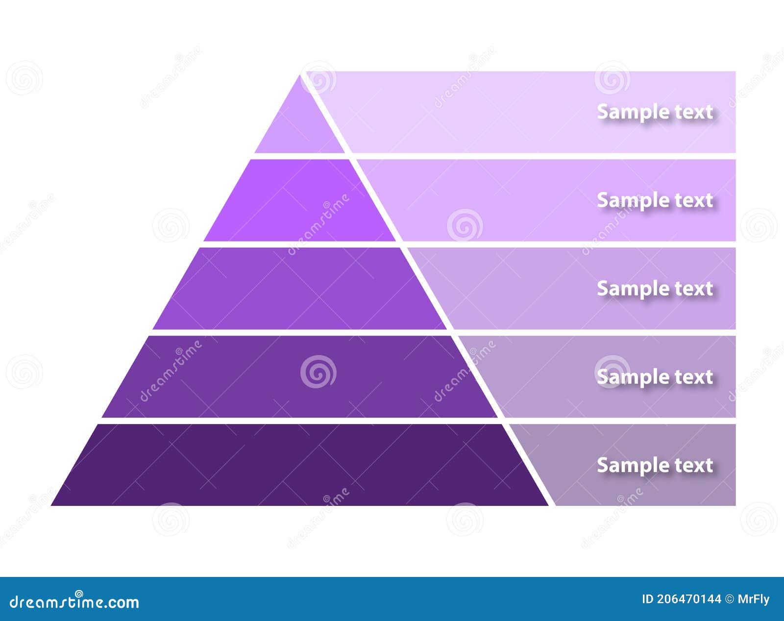 Presentation Purple Pyramid Chart, Editable Vector Illustration Stock ...