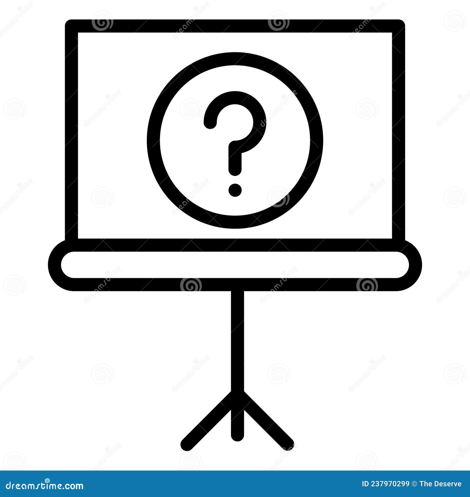 Presentation Question Isolated Vector Icon Which Can Easily Modify or ...