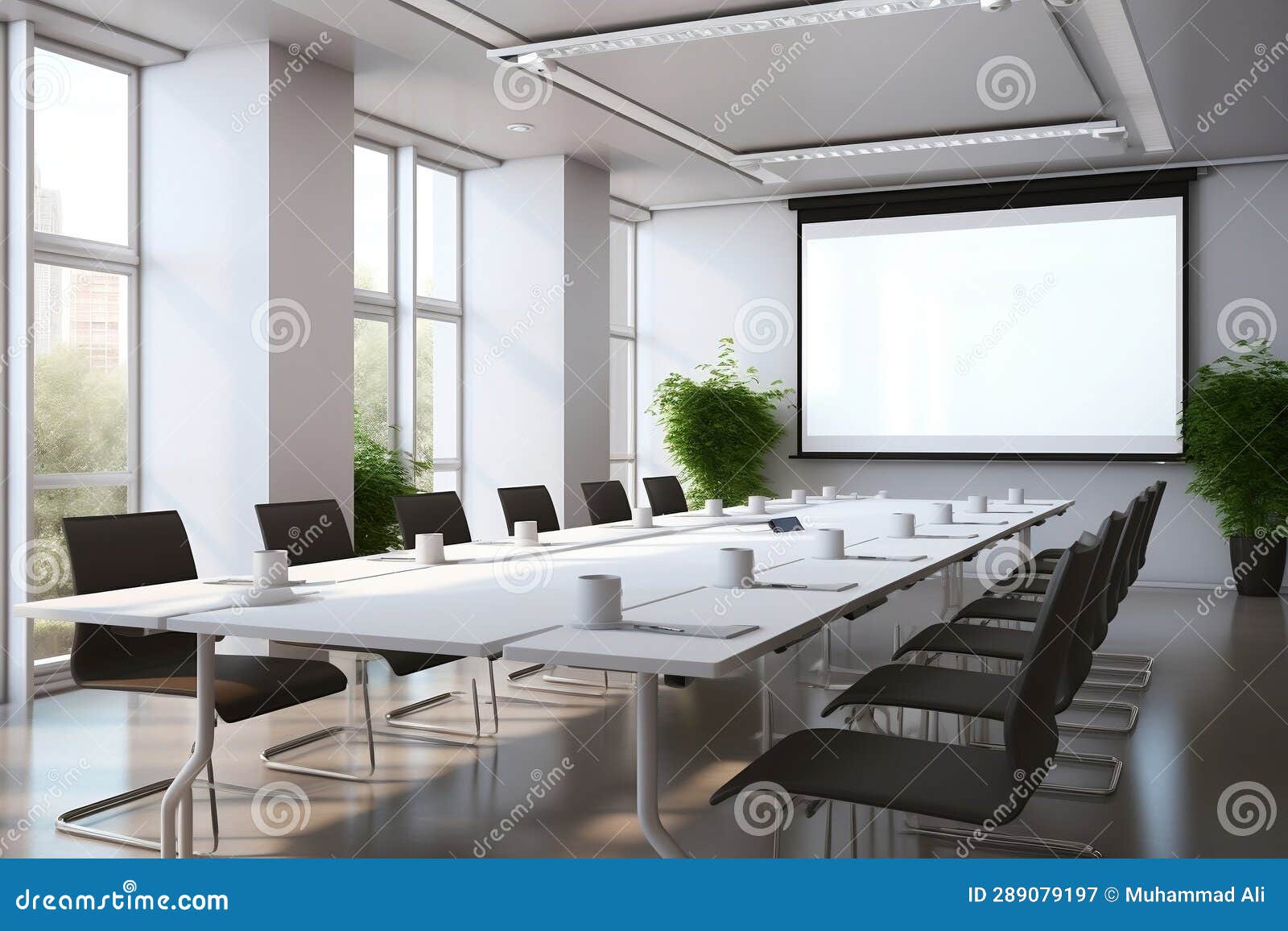Presentation Ready Conference Room Screen Included. Generative AI Stock ...