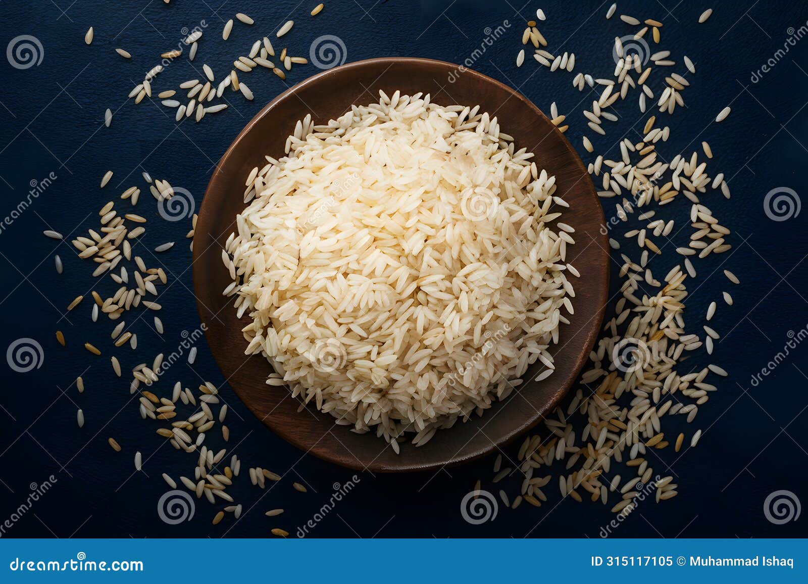Presentation of Rice Grains Captured in Foodgraphy Stock Illustration ...