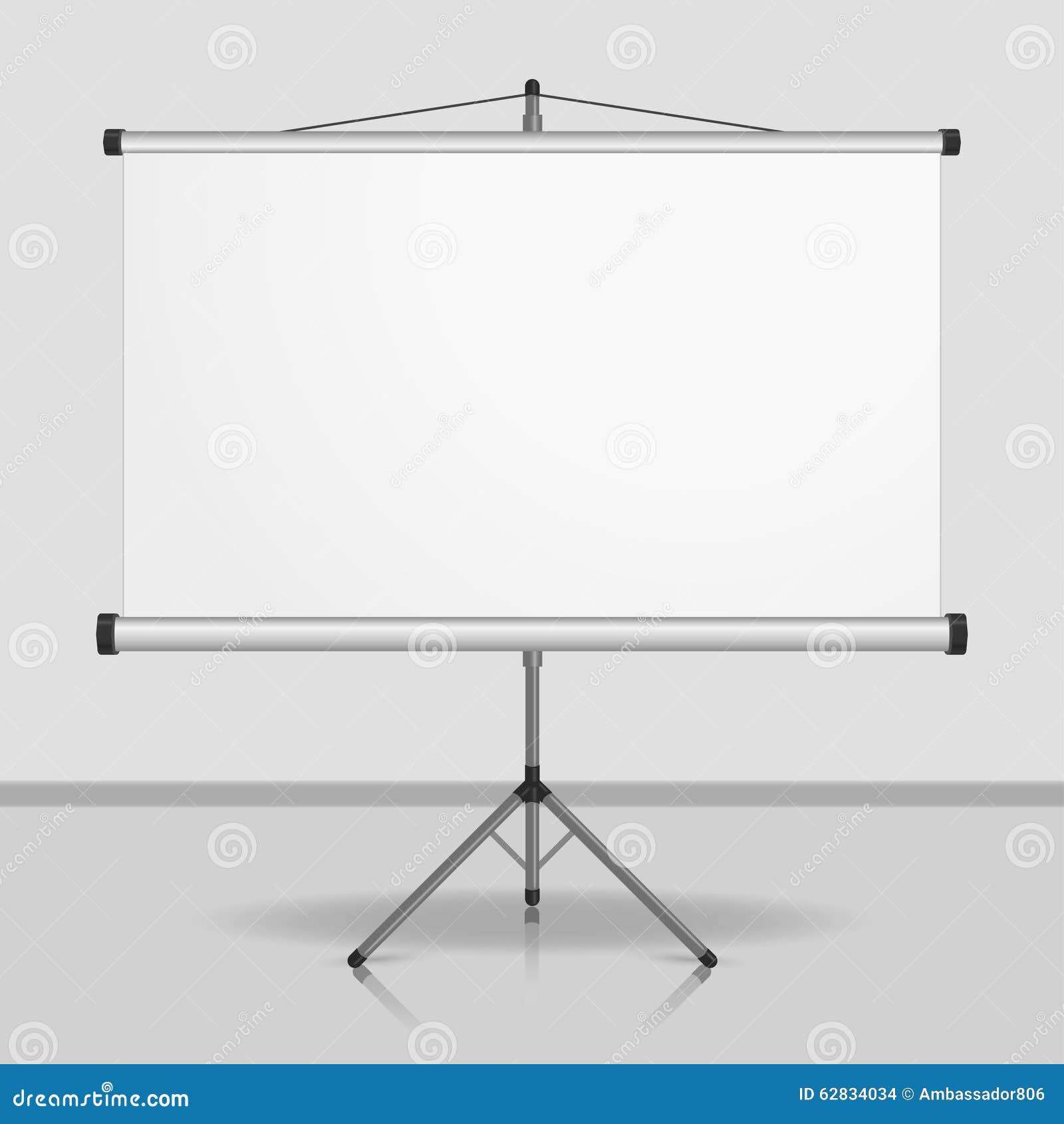 Presentation Screen, Blank Whiteboard Vector Illustration ...
