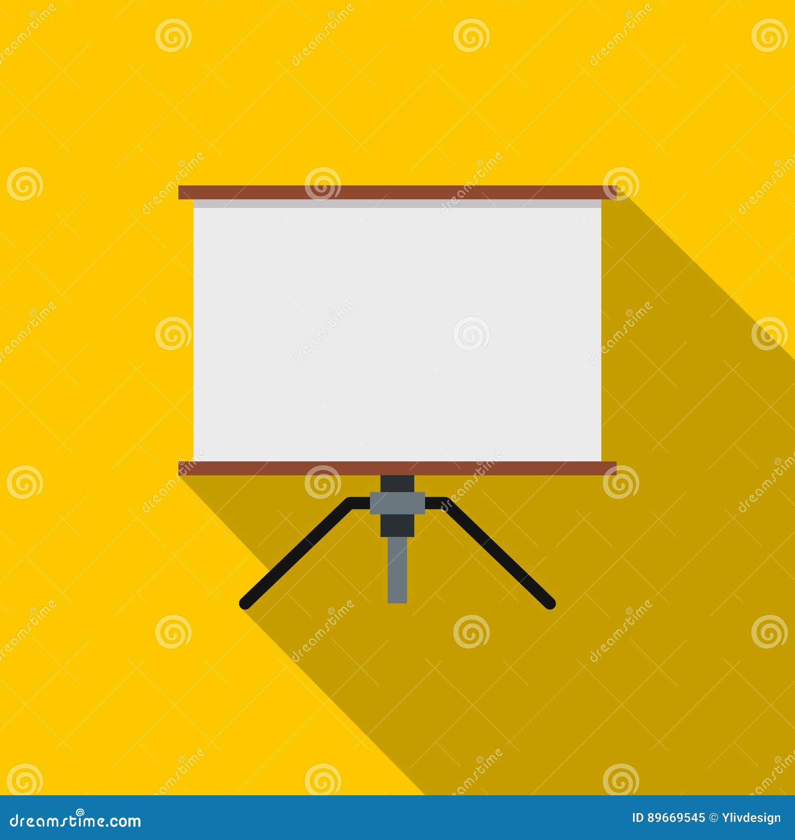 Presentation Screen Icon, Flat Style Stock Vector - Illustration of ...