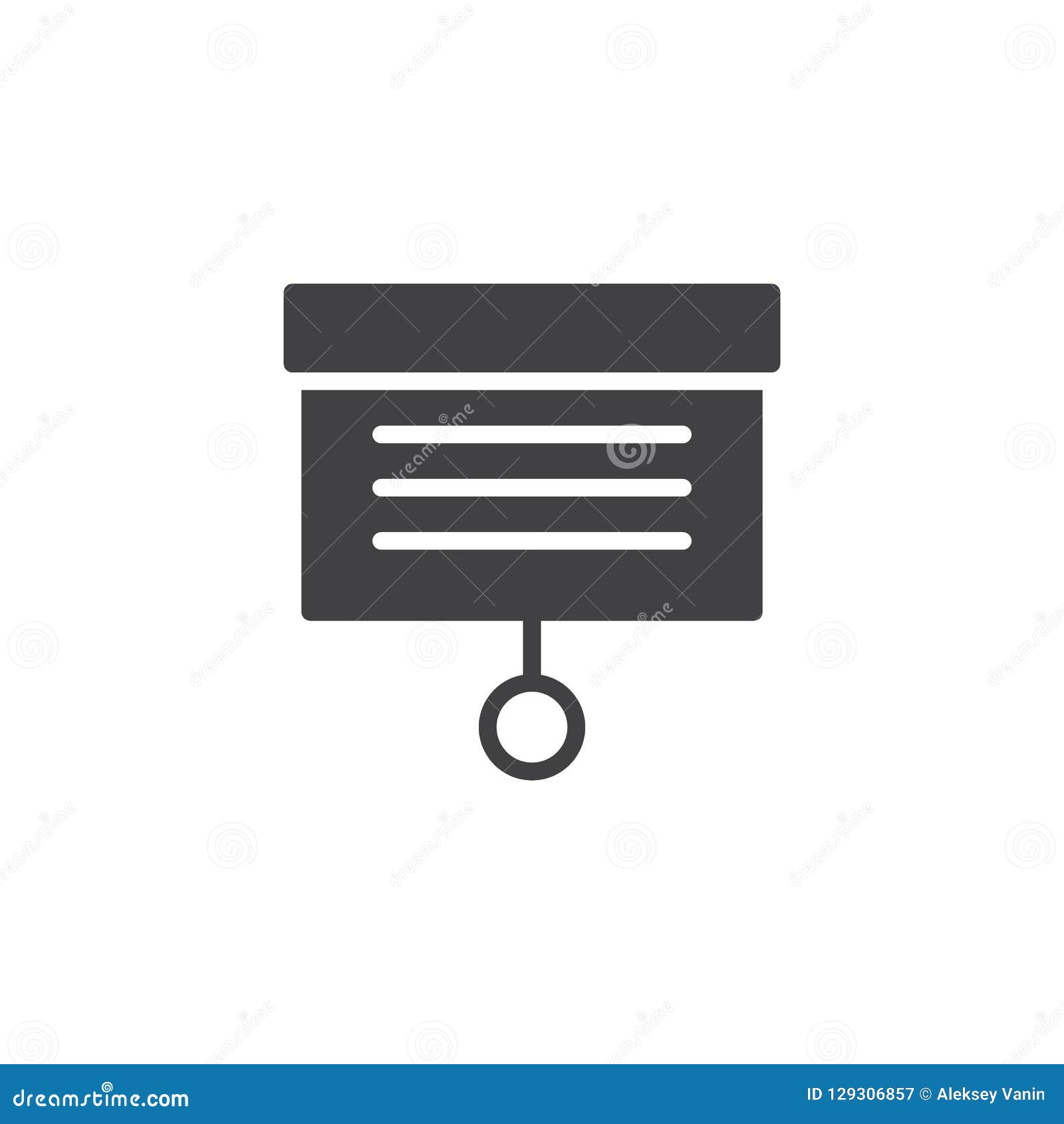 Presentation Screen Vector Icon Stock Vector - Illustration of screen ...