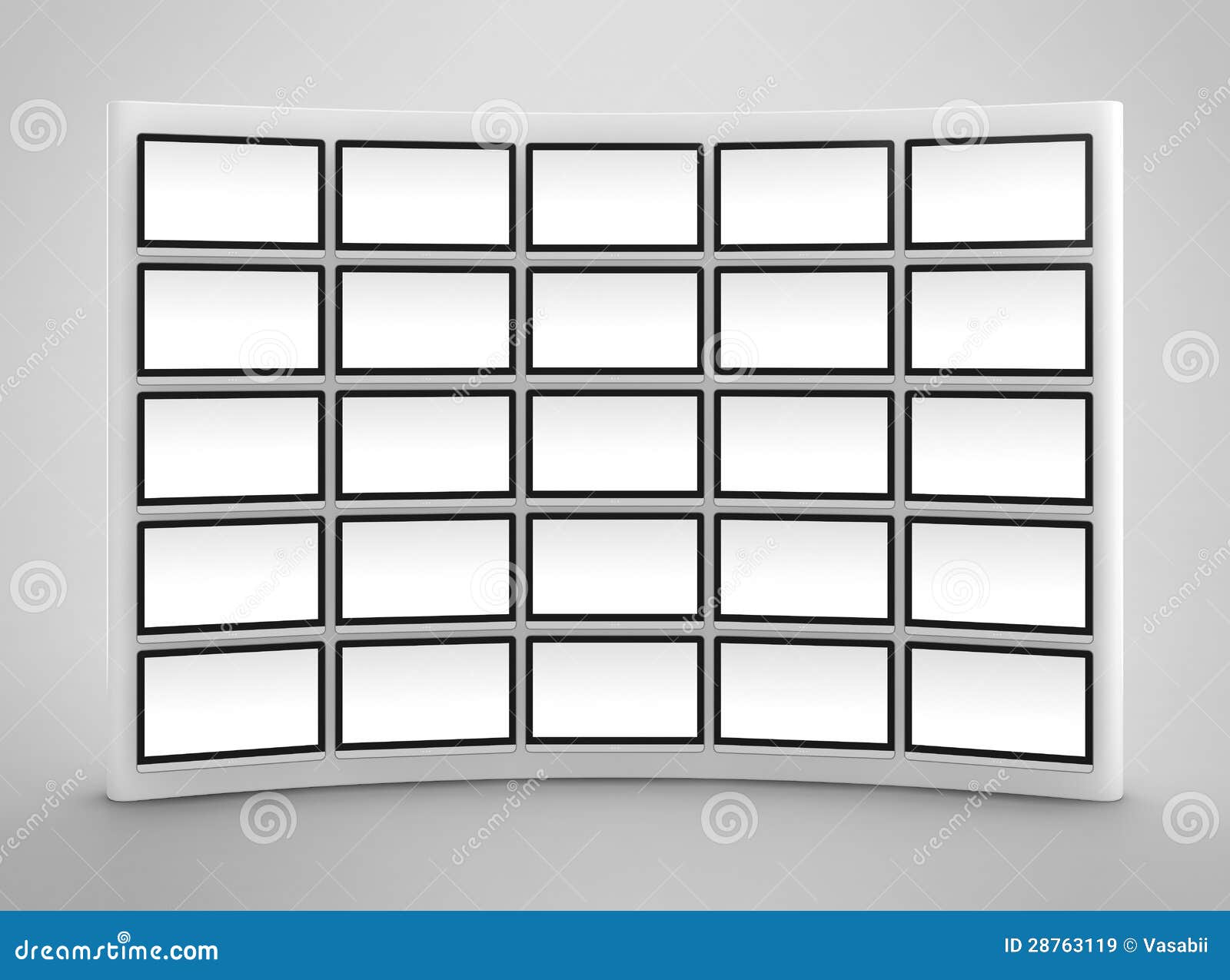 Presentation Screen With 3d Cursor. Links And Sales Poster, Cartoon ...