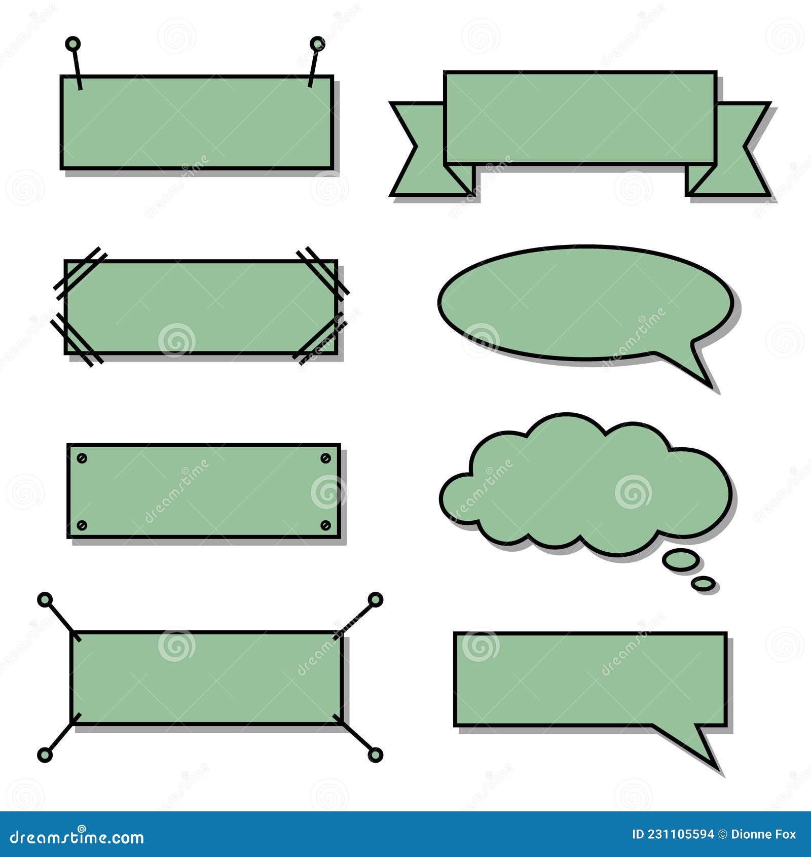 Presentation Shapes - Creative Visualisation Techniques - Green Filling ...