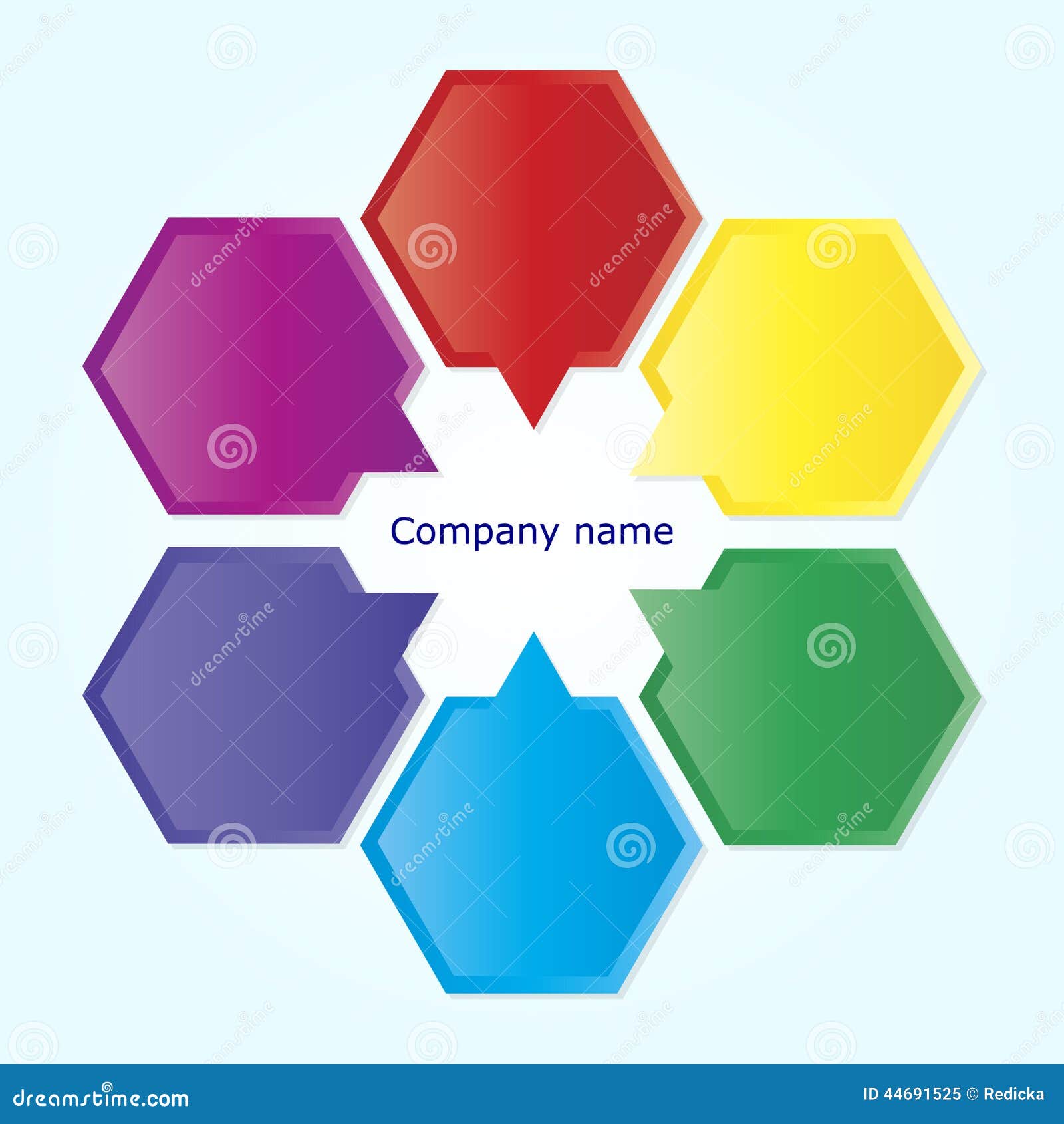 Presentation of Six Colored Blocks Stock Vector - Illustration of label ...