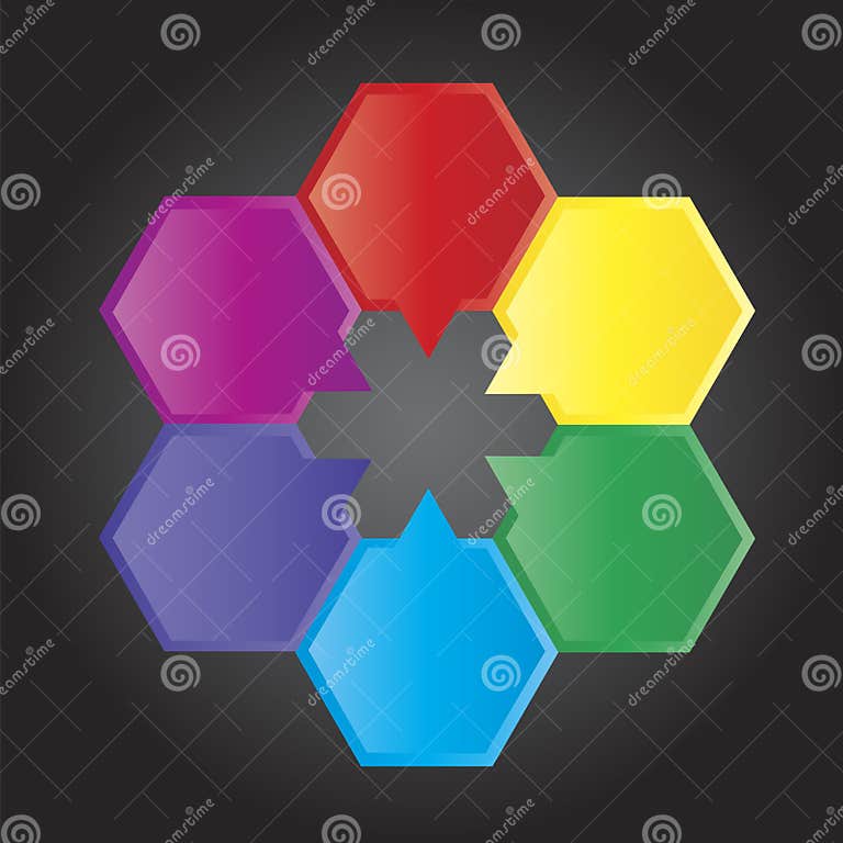 Presentation of Six Colored Blocks Stock Vector - Illustration of ...