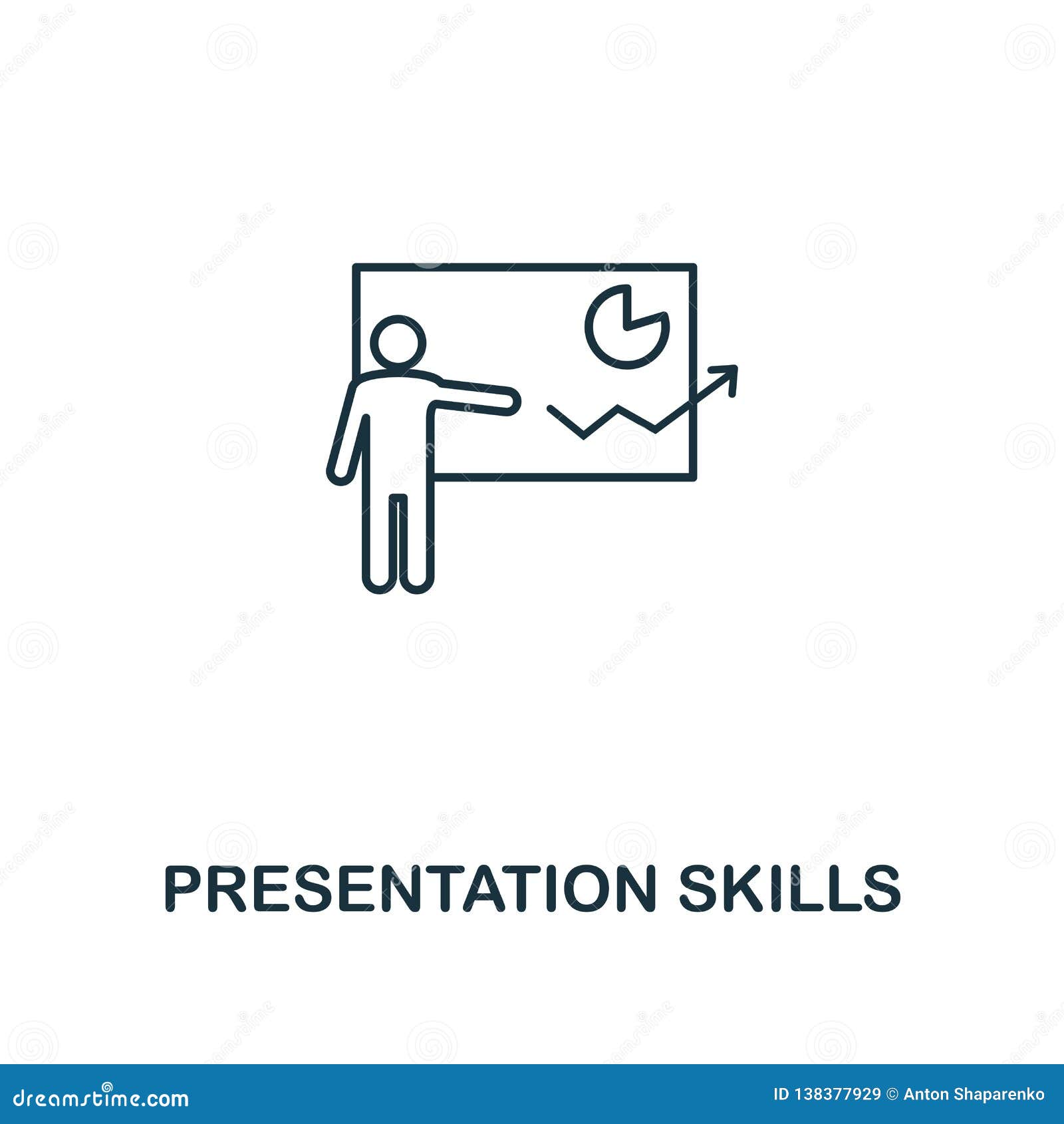 Presentation Skills Icon. Thin Outline CreativePresentation Skills ...