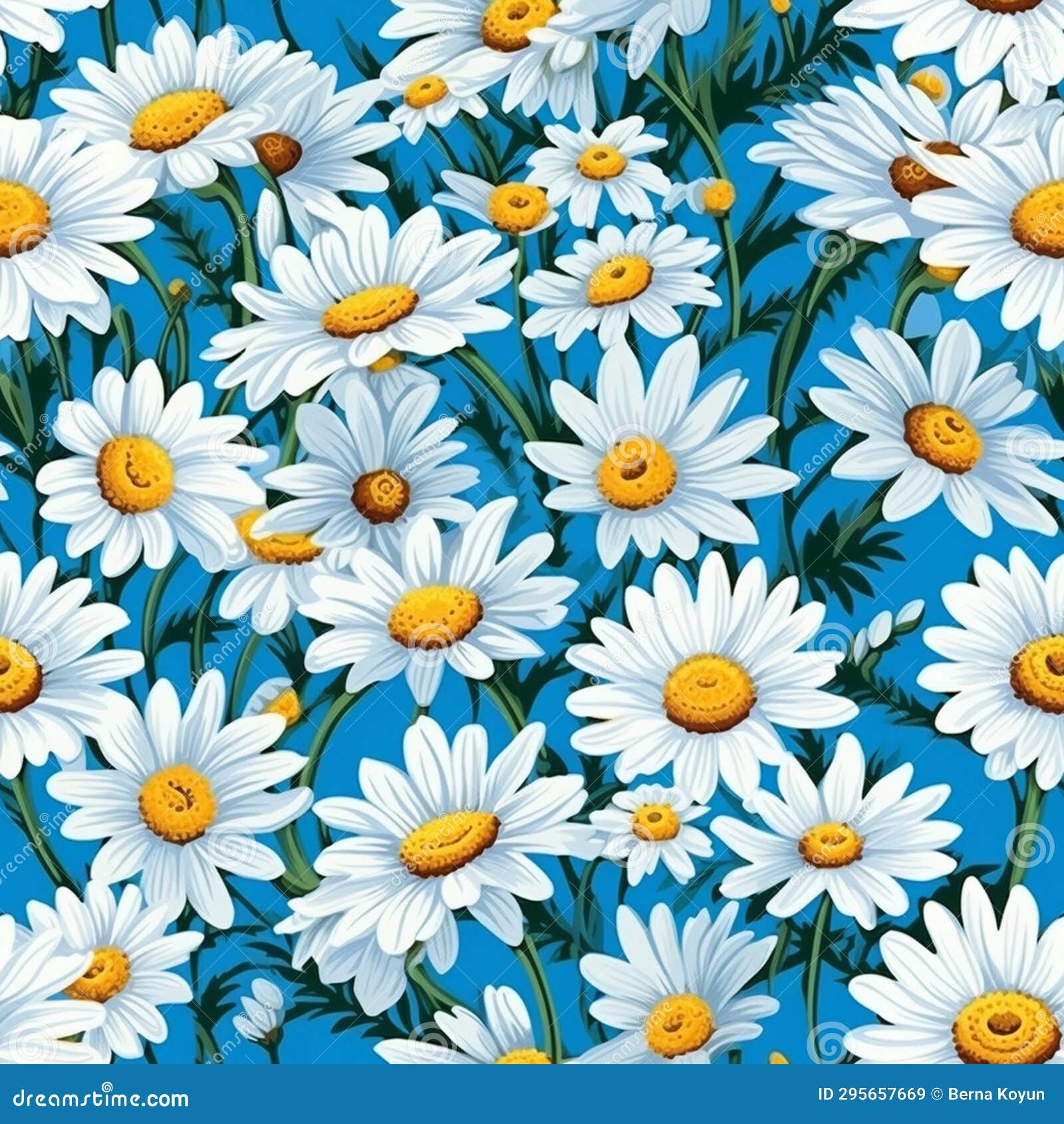 Presentation Slide with Abstract Daisy Texture Stock Illustration ...