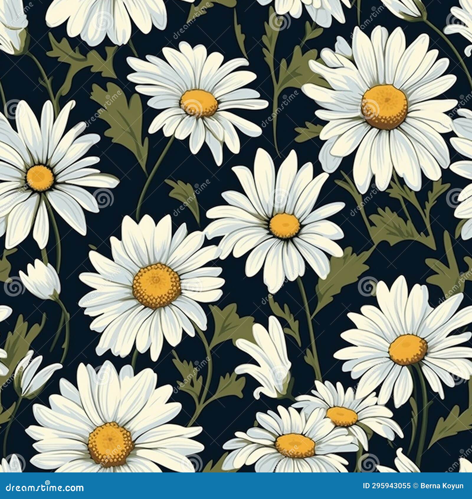 Presentation Slide with Abstract Daisy Texture Stock Illustration ...