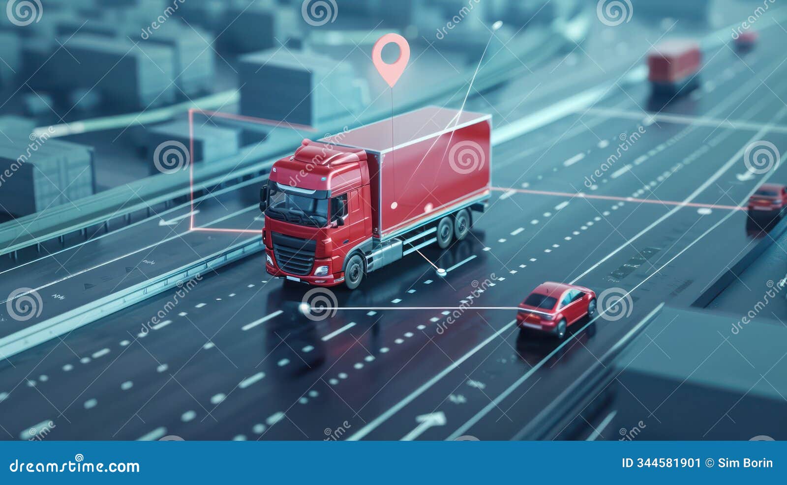 A Presentation Slide on the Benefits of GPS Route Optimization Stock ...