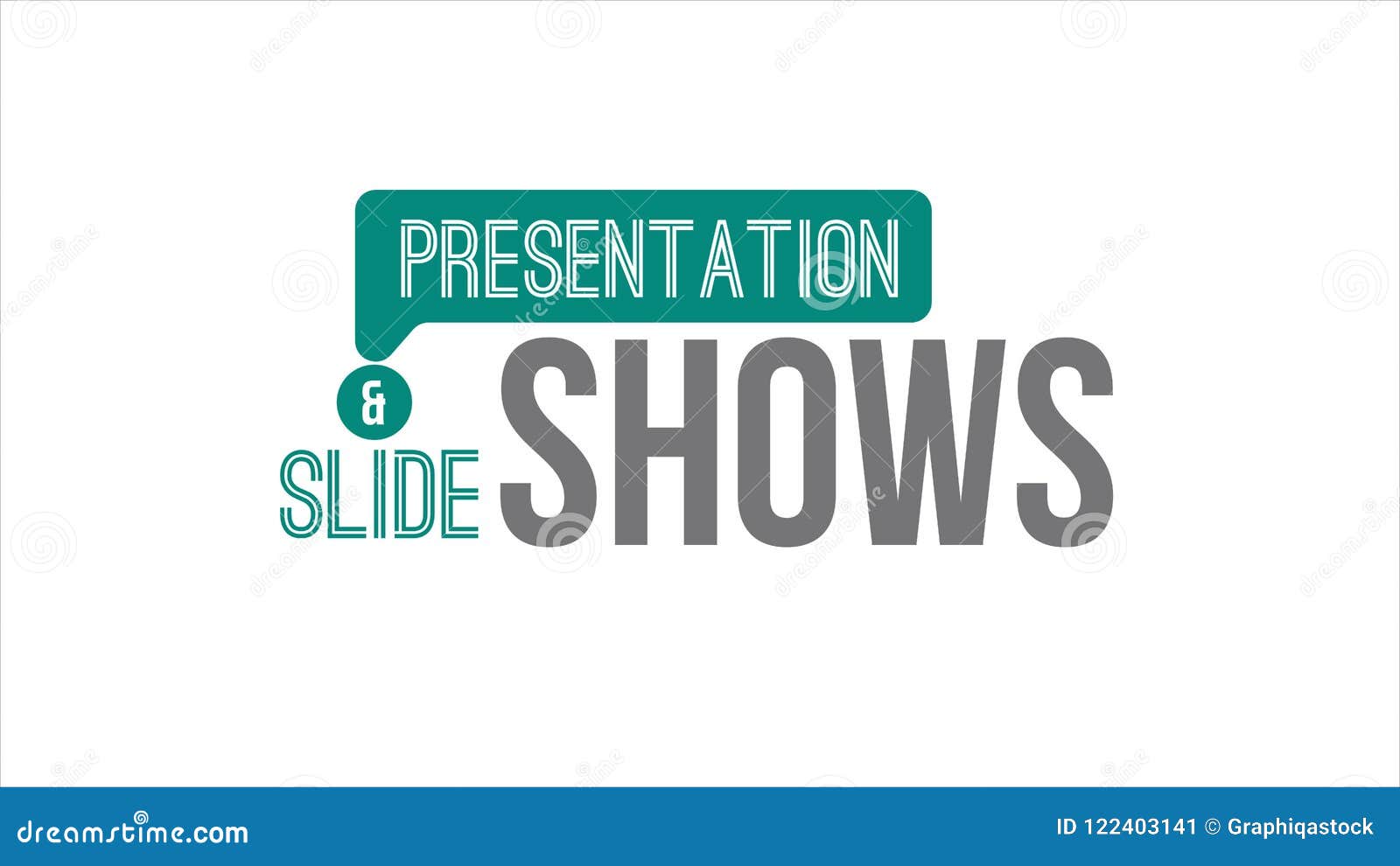 Presentation and Slide Shows Typography Design Stock Vector ...