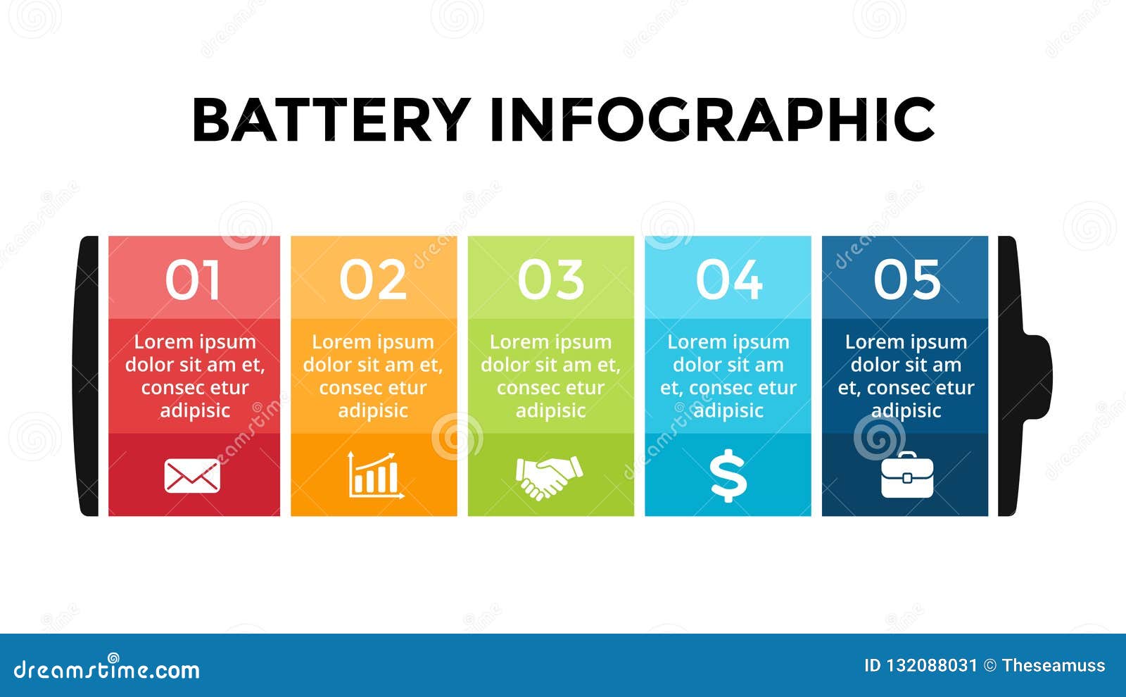 Vector Battery Infographic Template. Presentation Slide Template ...