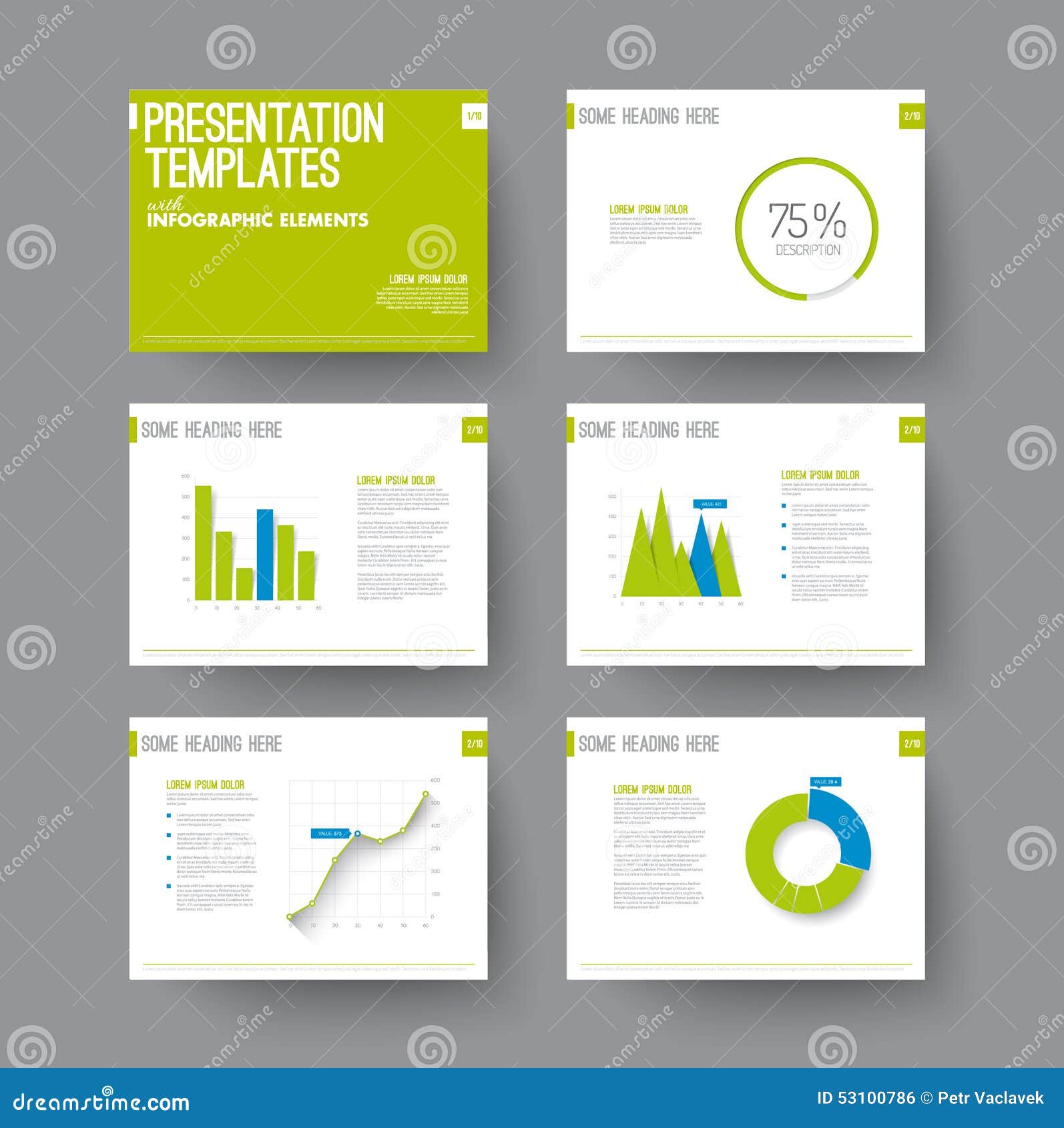 Presentation Slides With Infographic Elements Vector Illustration ...
