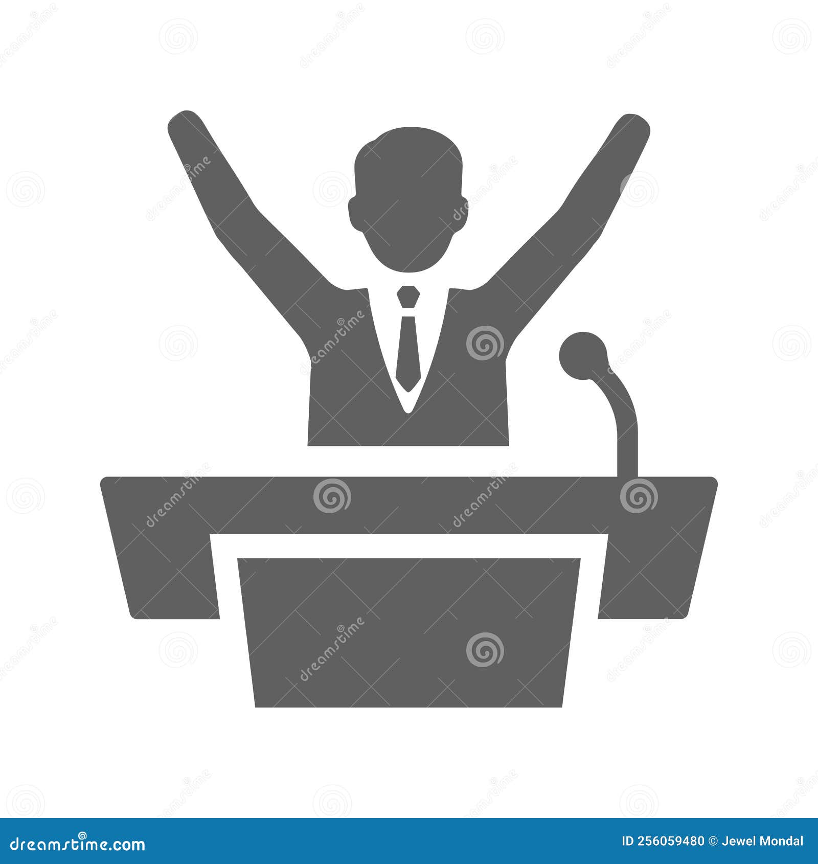 Presentation, Speech, Talk Icon. Gray Vector Sketch Stock Illustration ...