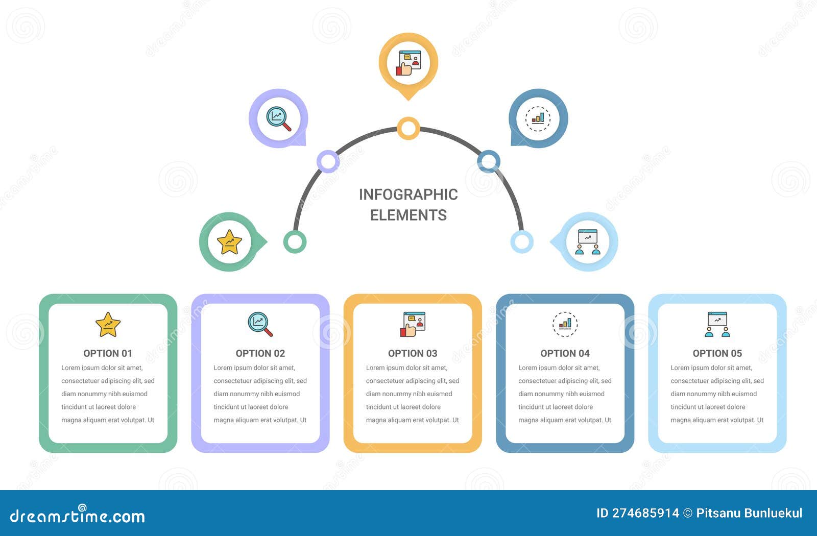 Presentation Steps Infographic Template Design Stock Vector ...