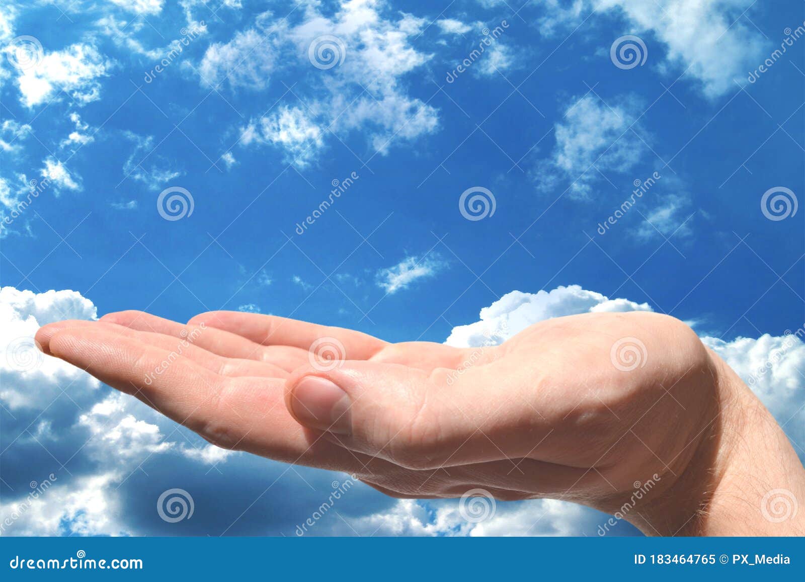 Human Hand - Giving Gesture, Sky Stock Image - Image of care ...