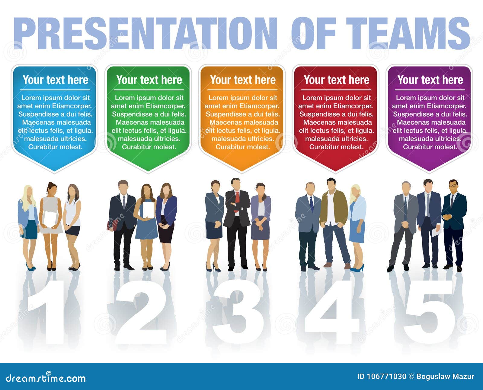 Presentation of teams stock vector. Illustration of business - 106771030