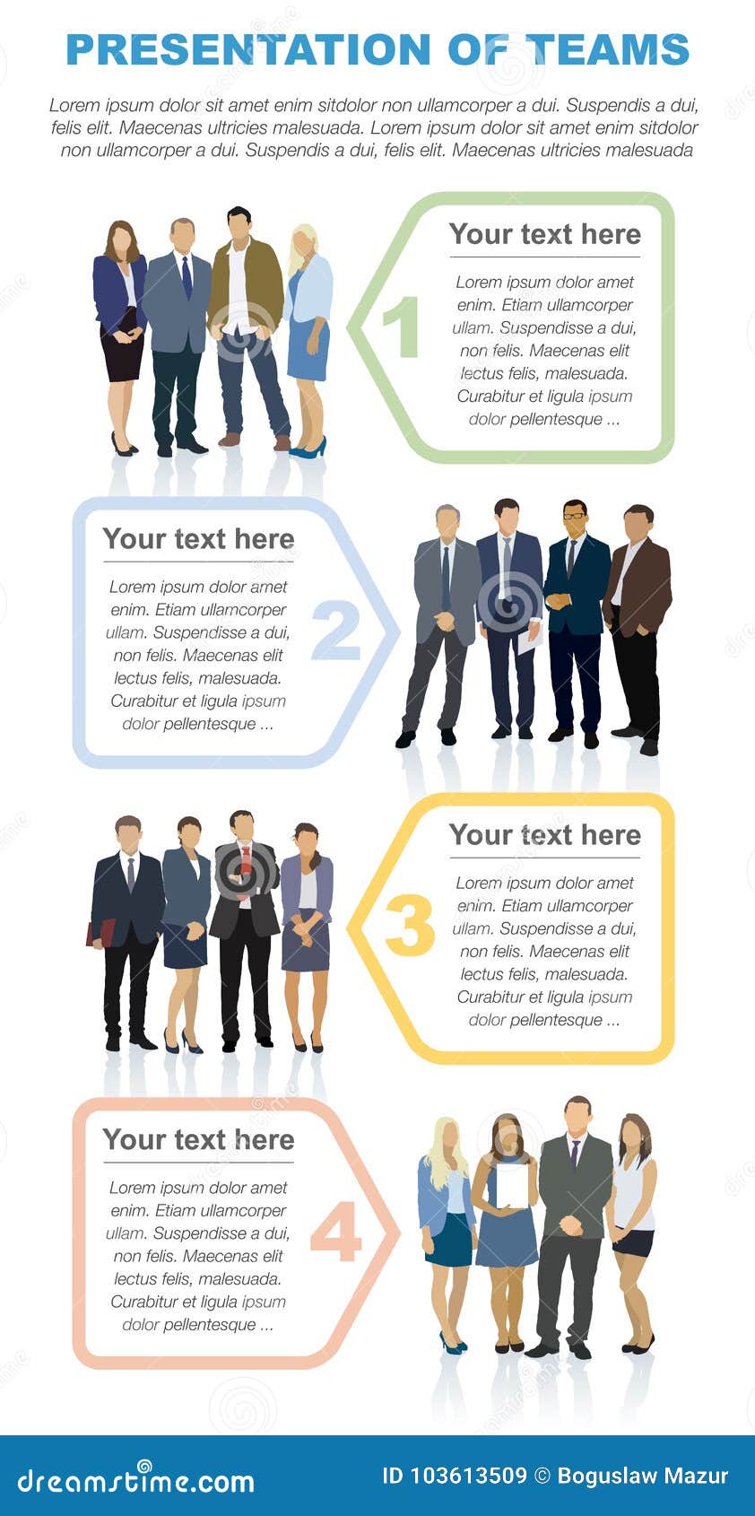 Presentation of teams stock vector. Illustration of graphic - 103613509