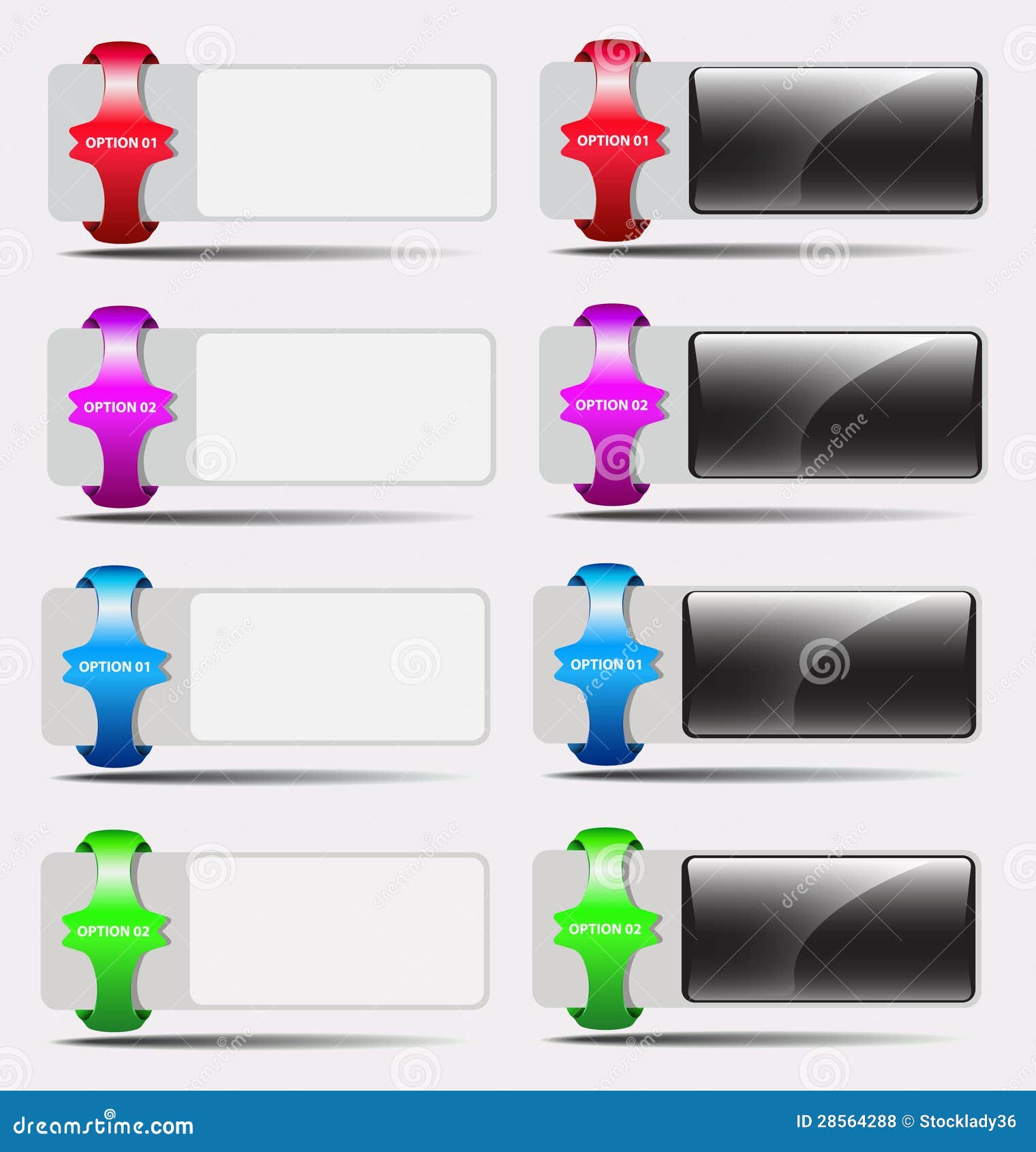 Presentation Template with Empty Text Boxes Stock Illustration ...