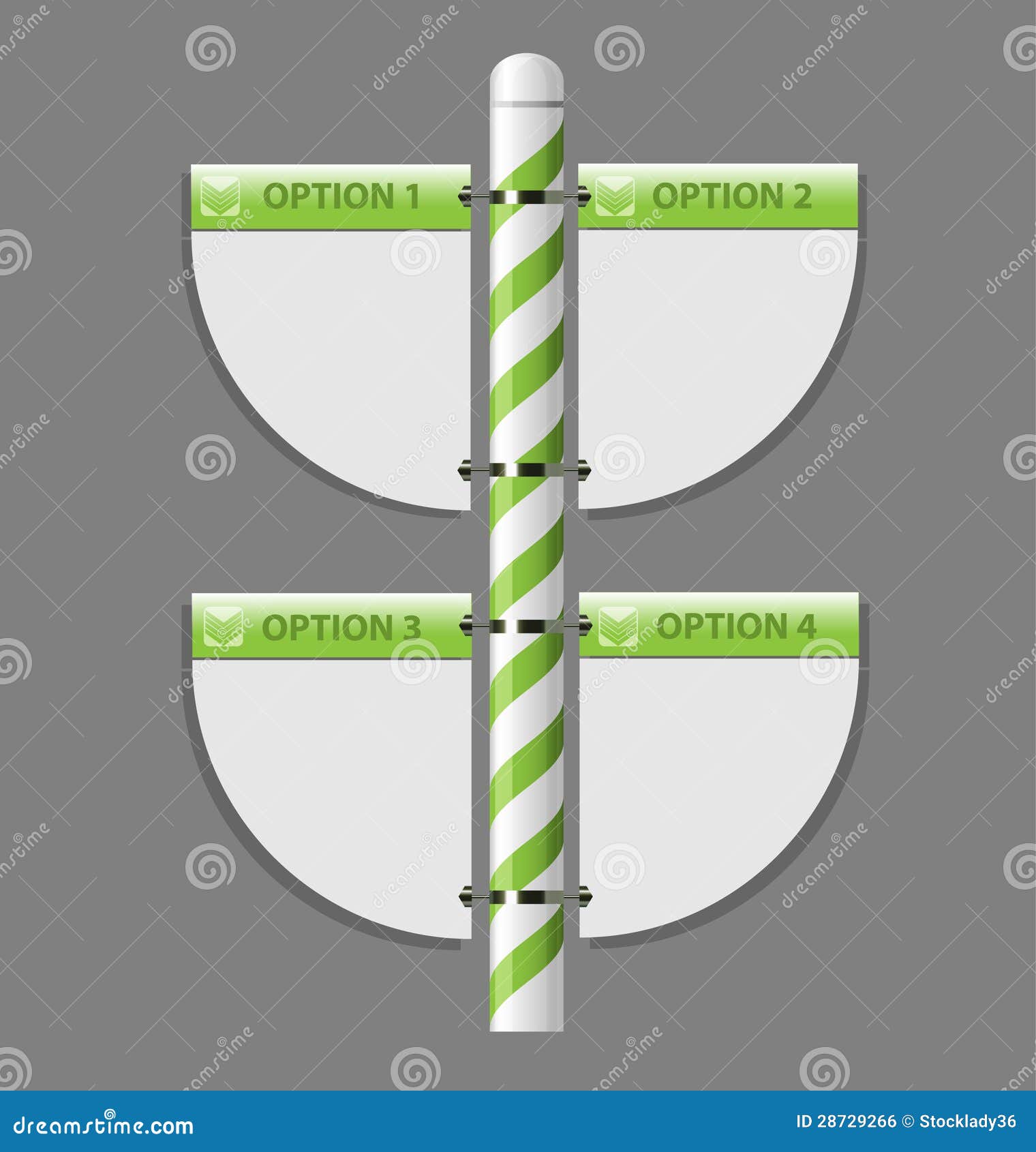 Presentation Template with Empty Text Boxes Stock Illustration ...