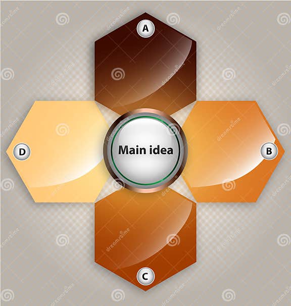 Presentation Template with Four Text Boxes Stock Illustration ...