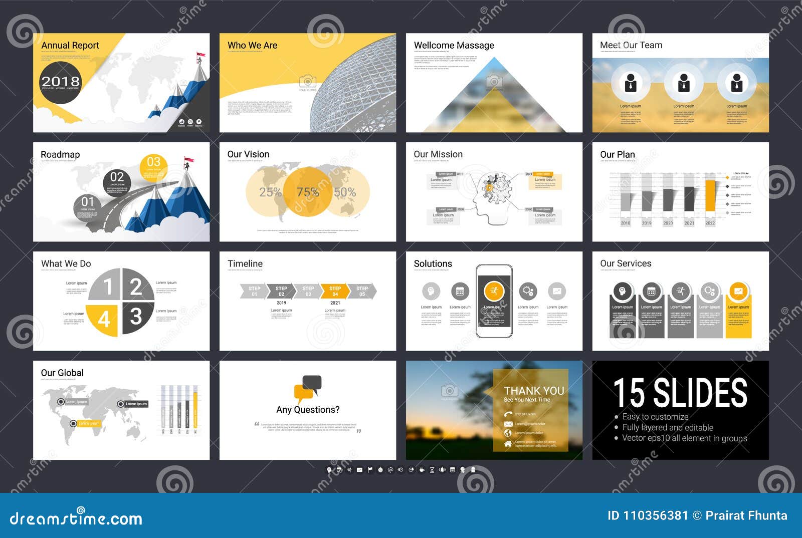 Presentation Template with Infographic Elements. Stock Vector ...