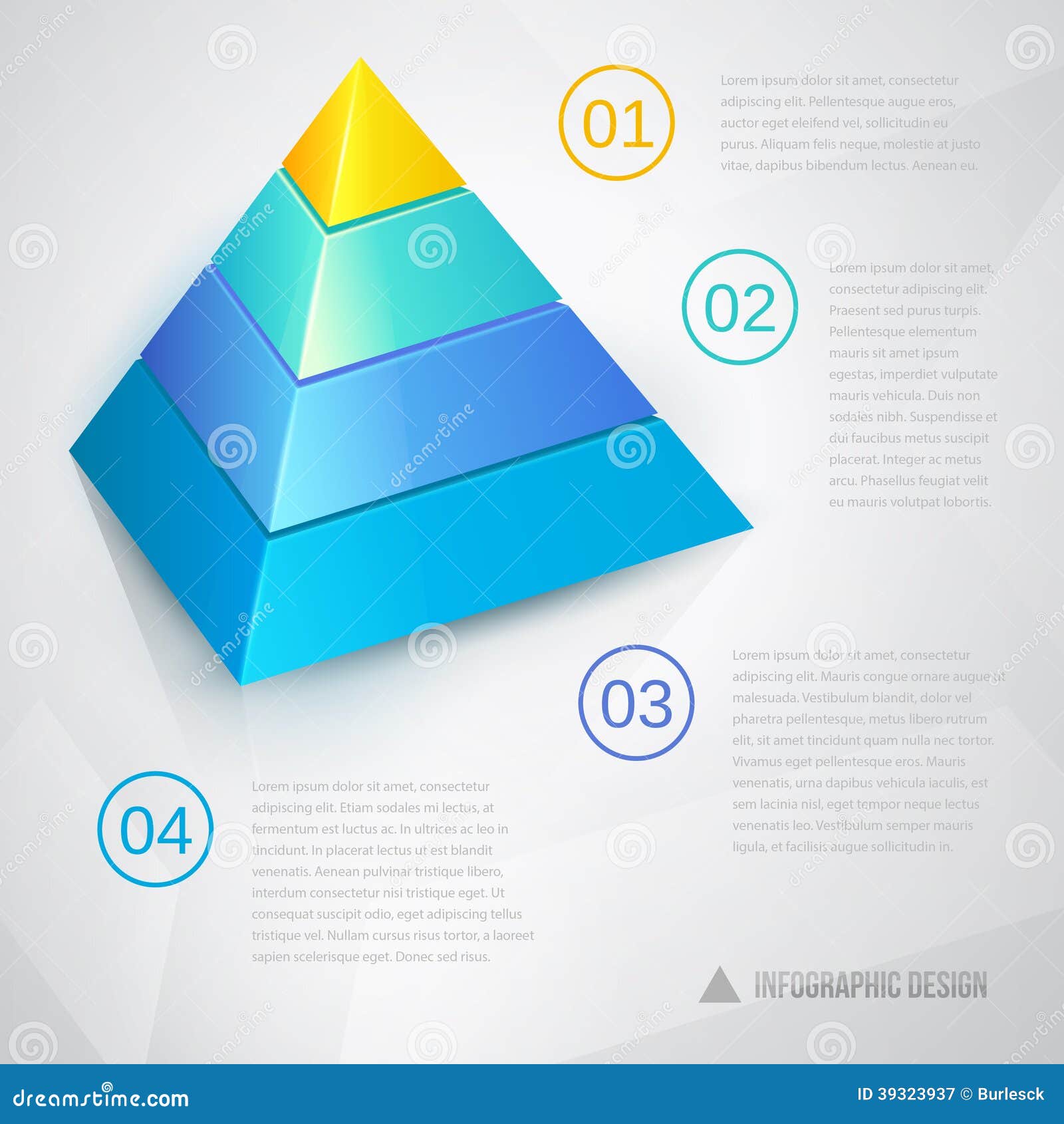 Presentation Template with Pyramid Stock Vector - Illustration of ...
