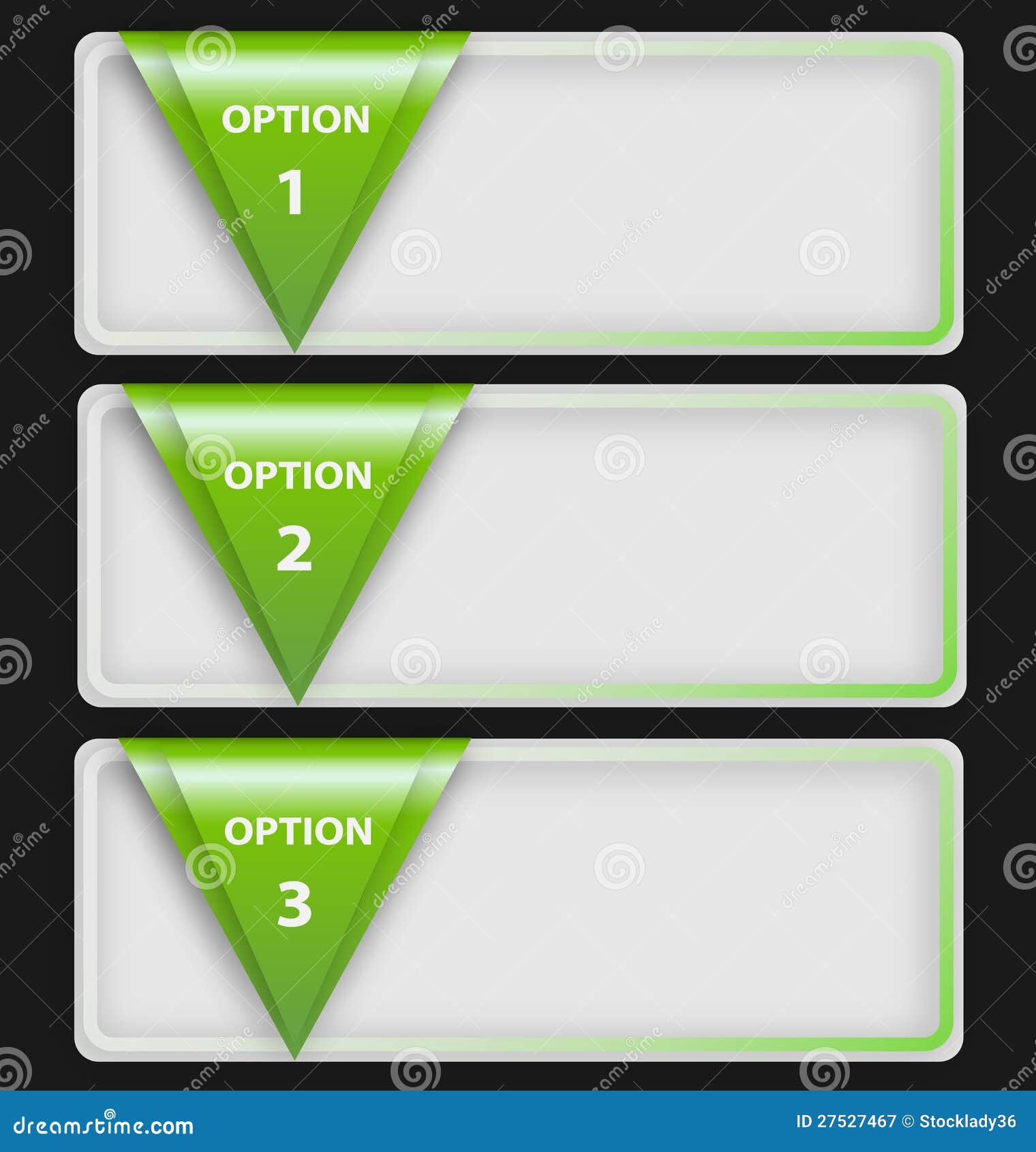 Presentation Template with Three Text Boxes Stock Illustration ...
