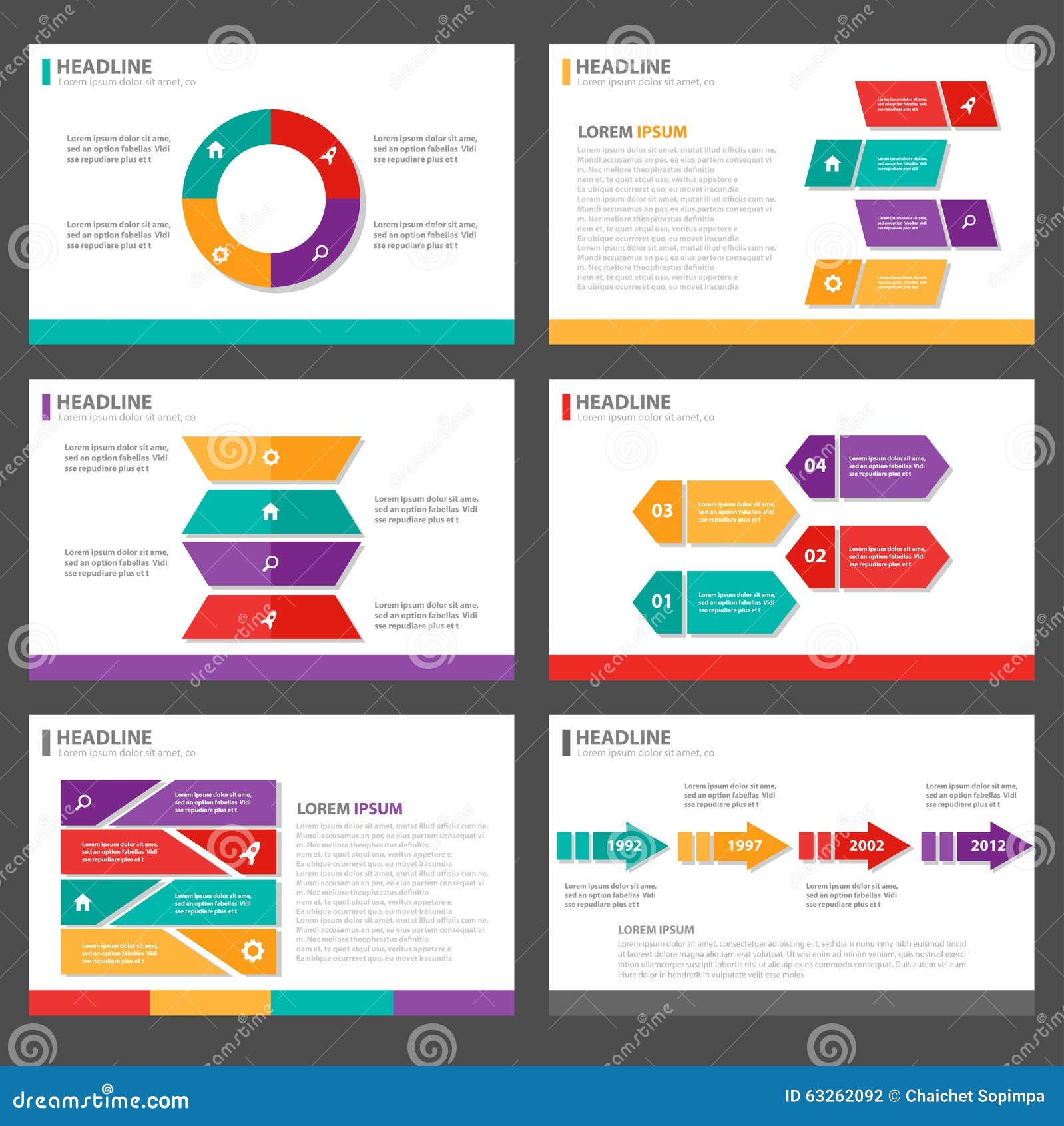 6 Presentation Templates Abstract Infographic Elementsflat Design Set ... 6 Presentation Templates Abstract Infographic Elementsflat Design Set ...