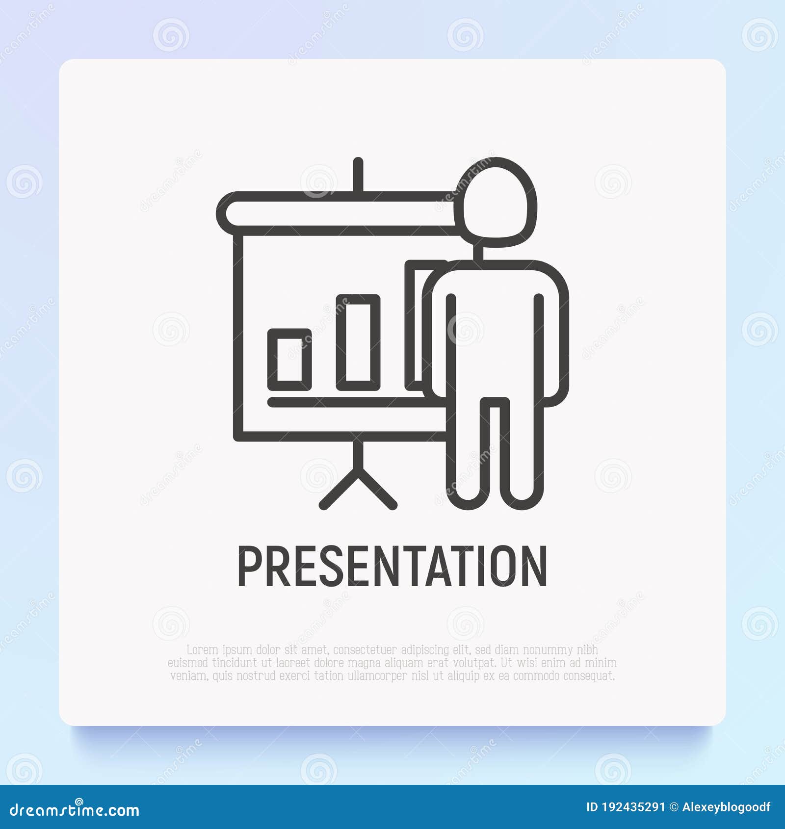 Presentation Thin Line Icon. Infographic Vector Illustration Isolated ...
