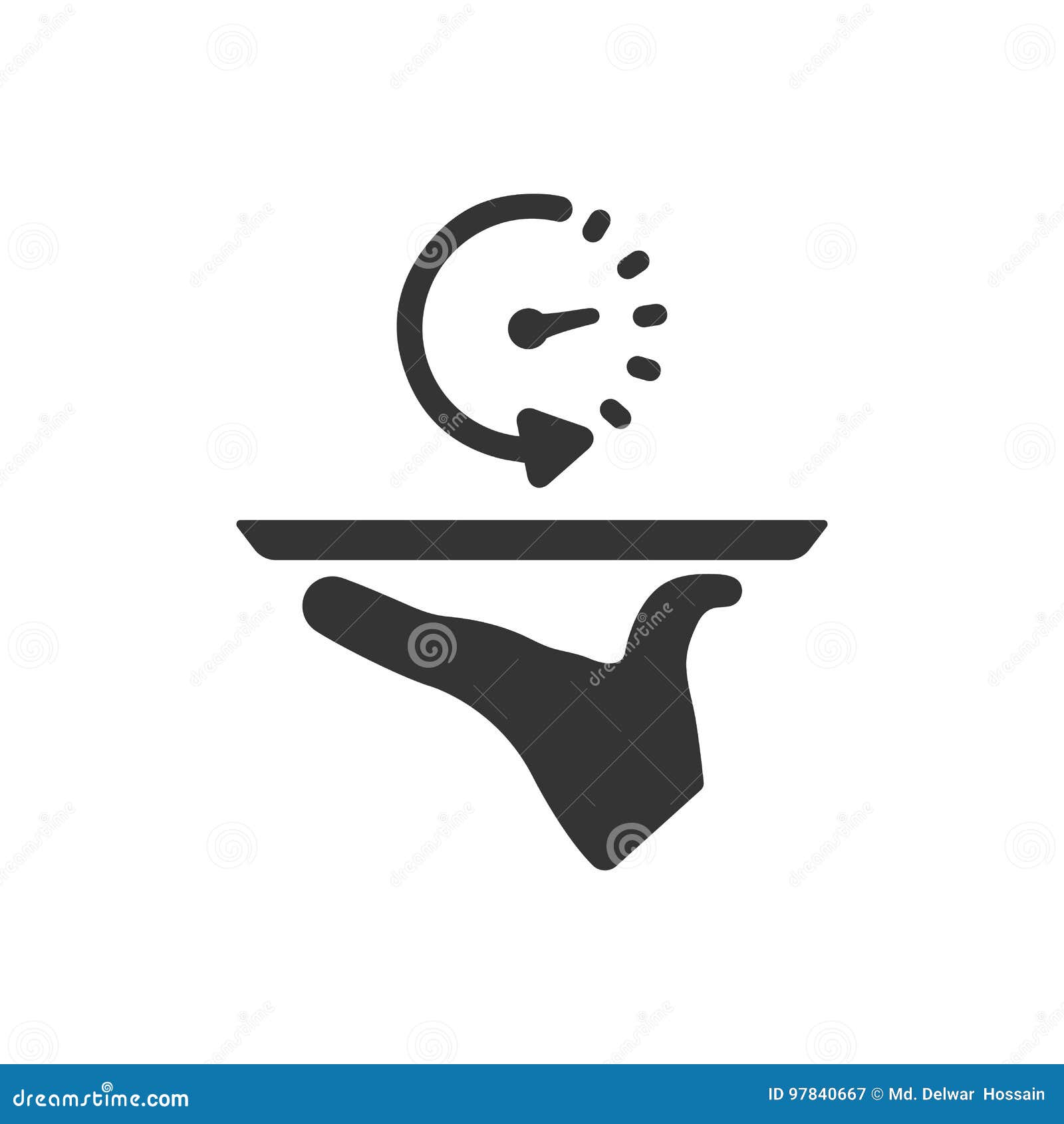 Presentation Time Icon stock vector. Illustration of time - 97840667