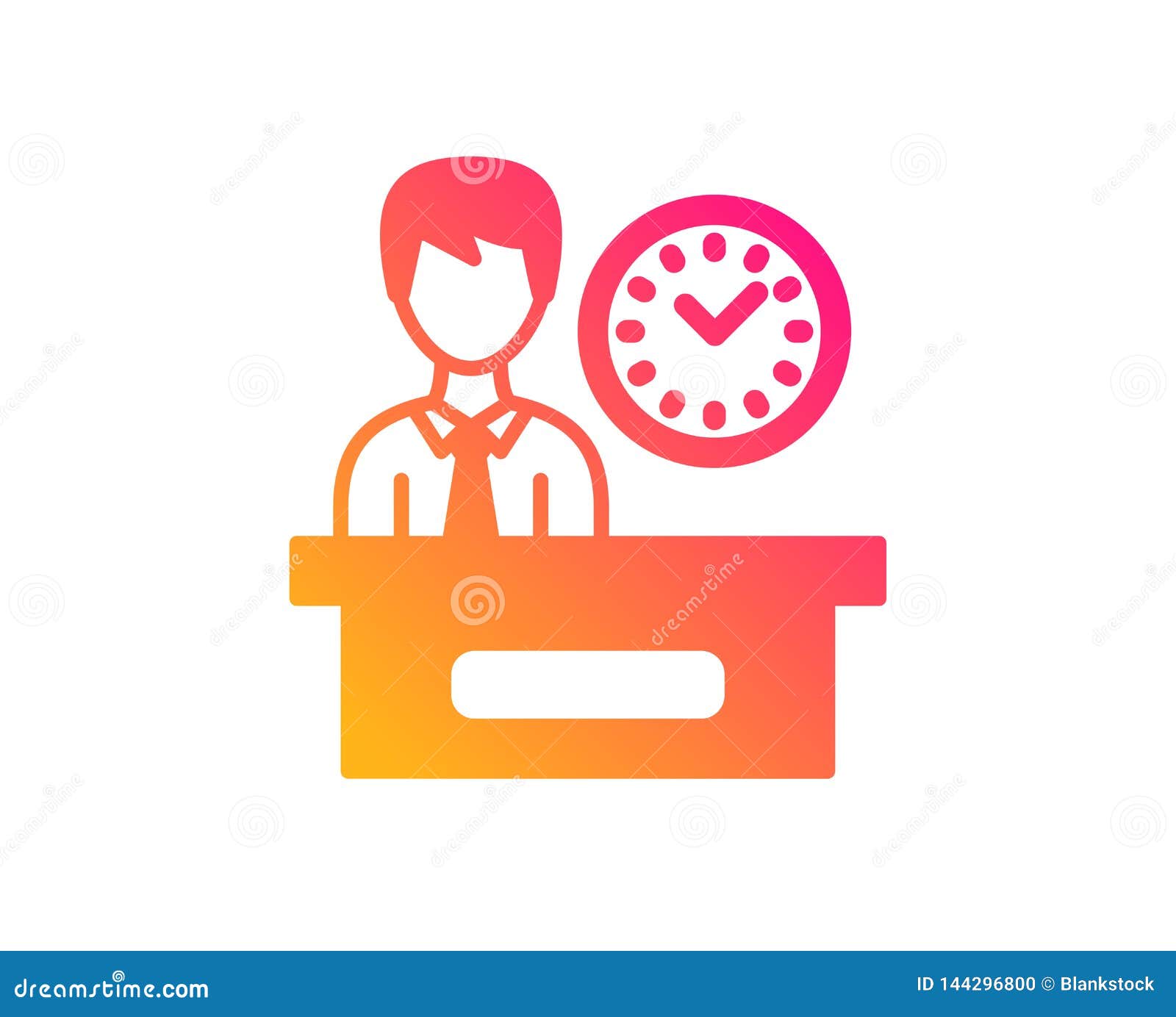 Presentation Time Icon. Watch Sign. Vector Stock Vector - Illustration ...